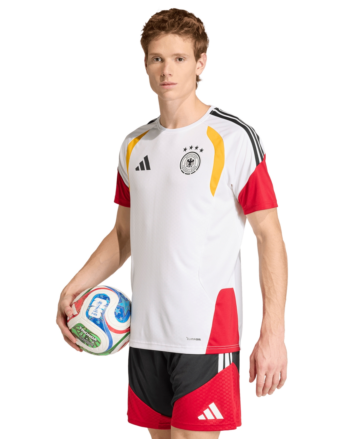 Click here for adidas Mens Germany Tiro Training Jersey - White prices