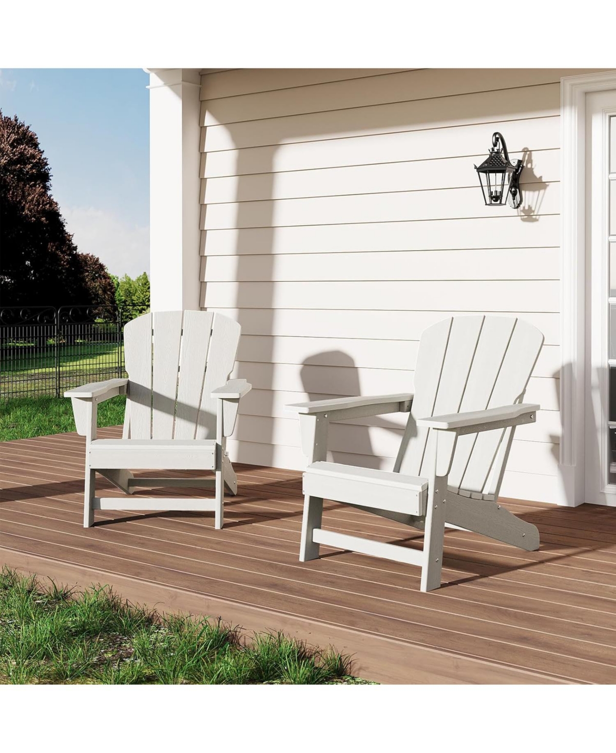 Click here for gaomon Modern Hdpe Plastic Adirondack Chair Set of... prices