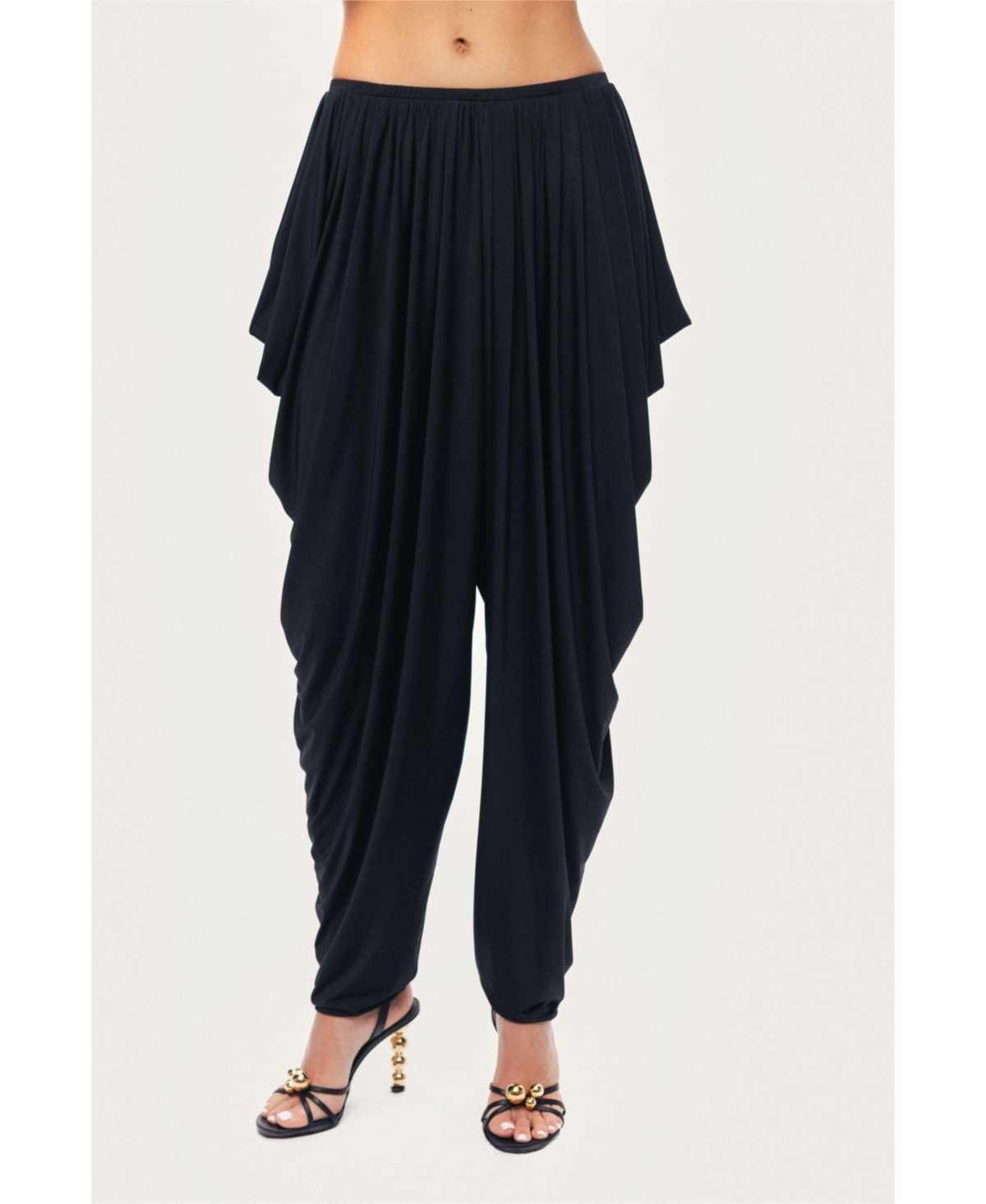 Click here for Nocturne Womens Draped Relaxed Fit Pants - Black prices