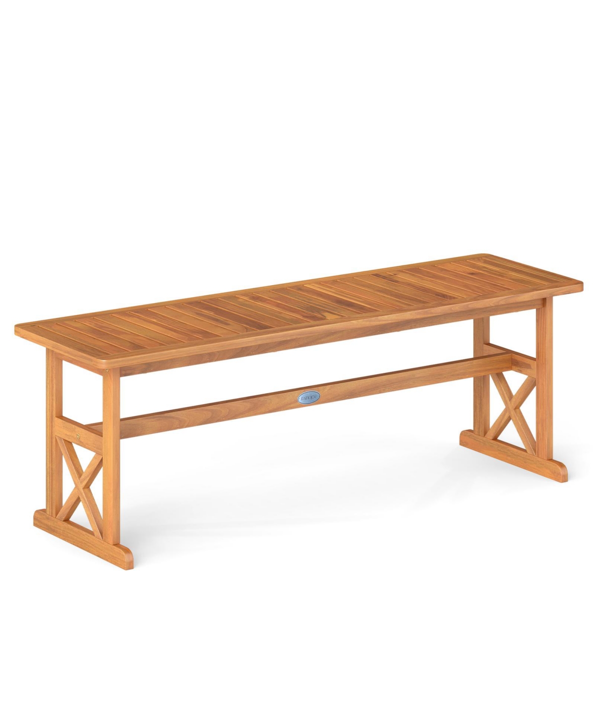 Click here for Gymax 51 Inches Acacia Wood Outdoor Bench w/ Slatt... prices
