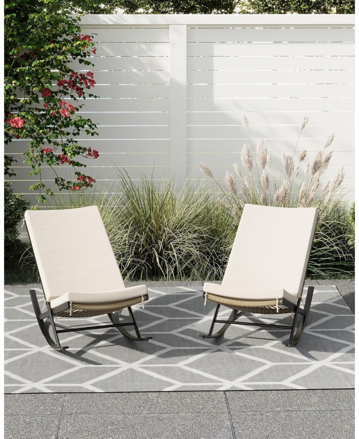 Click here for gaomon 2-Piece Outdoor Rocking Lounge Chair - Beig... prices
