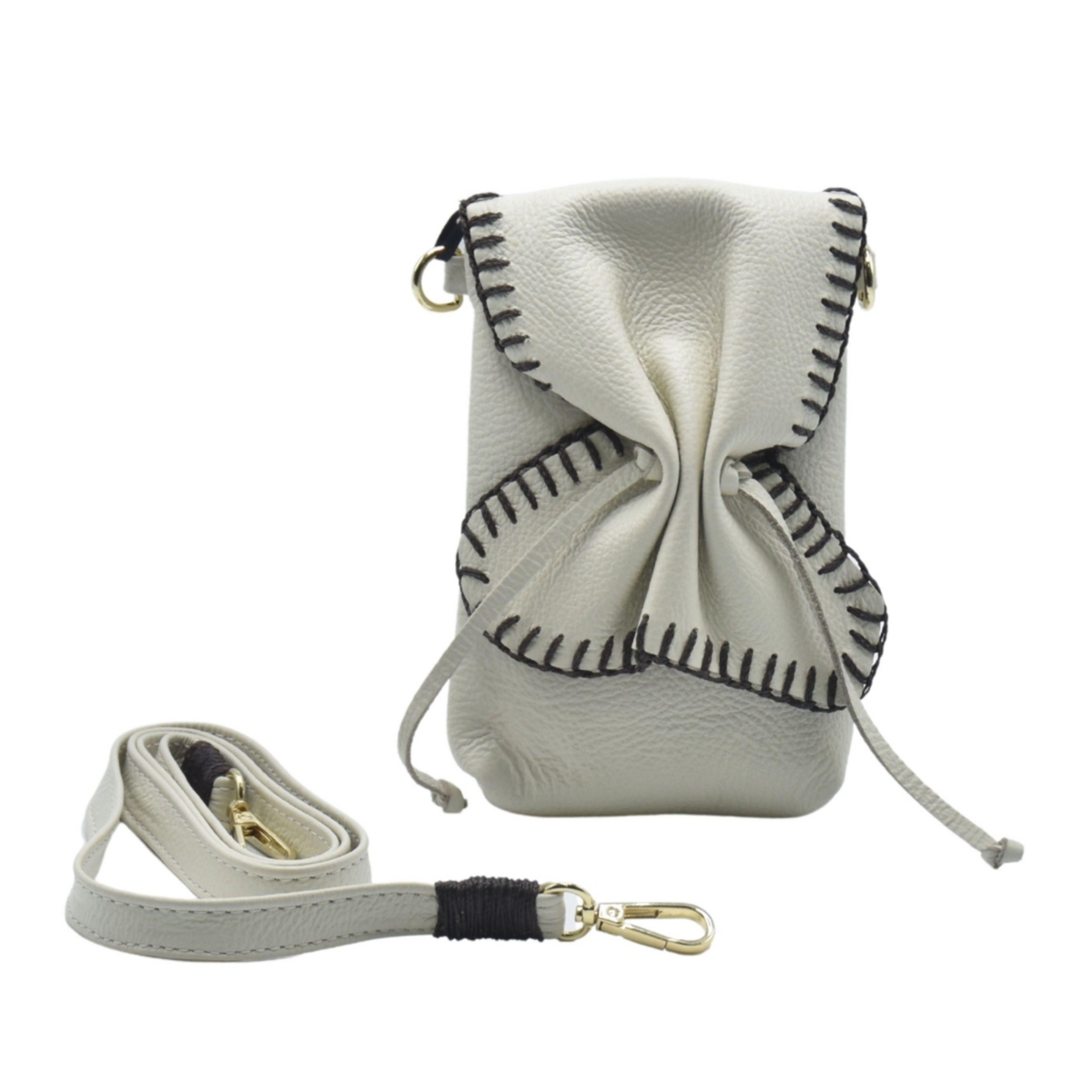 Click here for Carlos Falchi Cell Phone Butterfly Leather Bag - W... prices