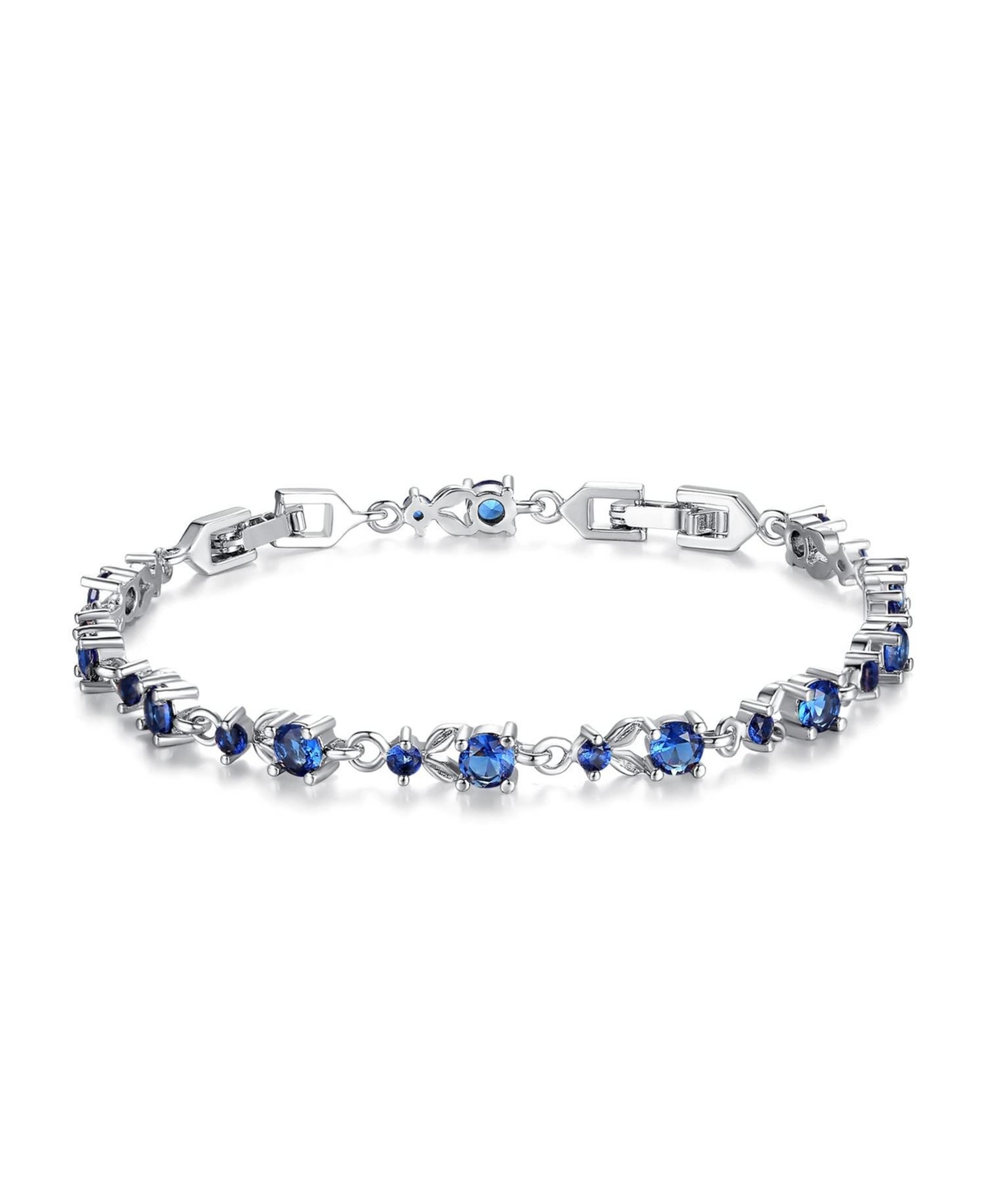 Click here for Gnuadz Plated Cz Tennis Wedding Bracelet - Blue si... prices
