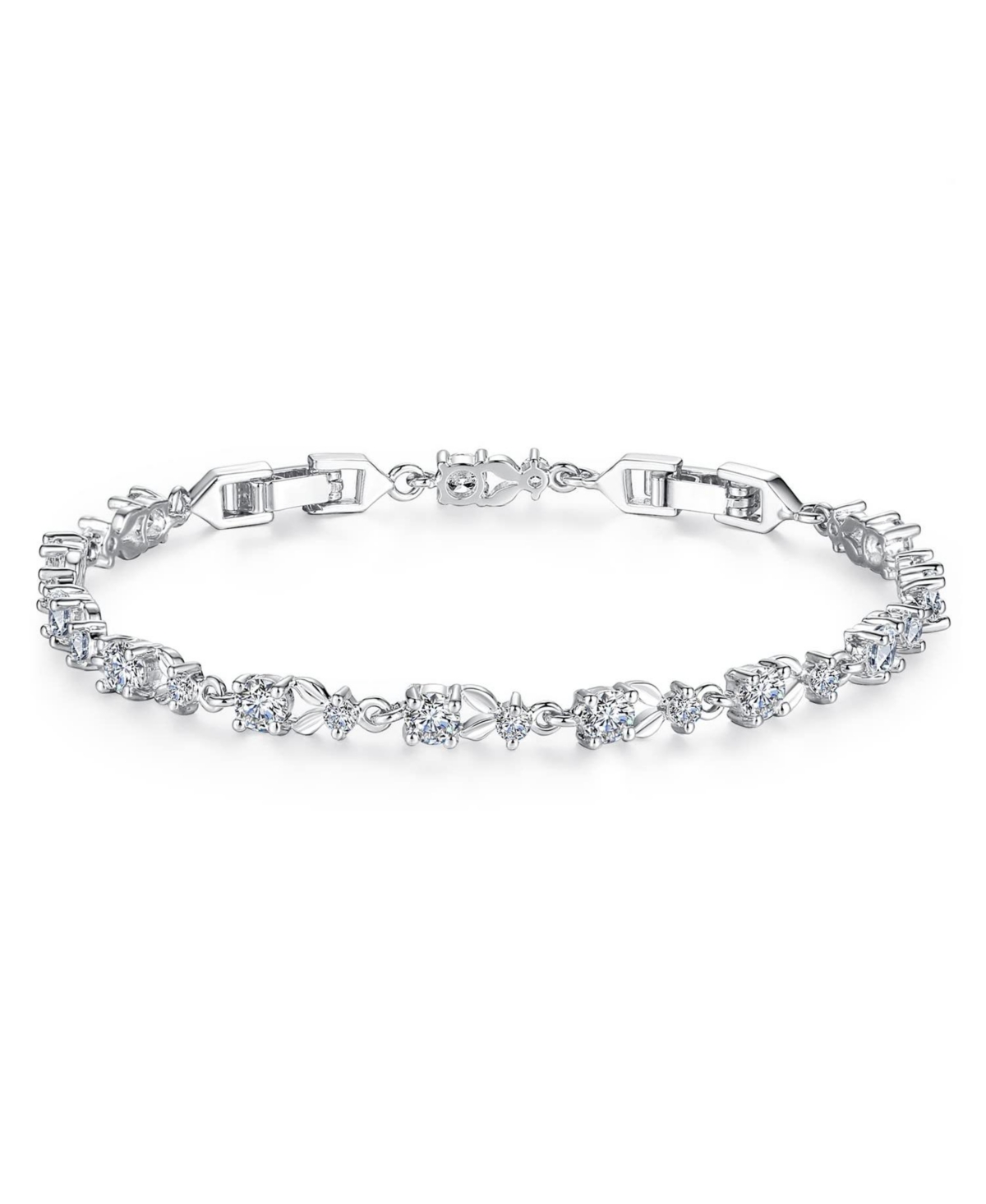 Click here for Gnuadz Plated Cz Tennis Wedding Bracelet - Clear s... prices