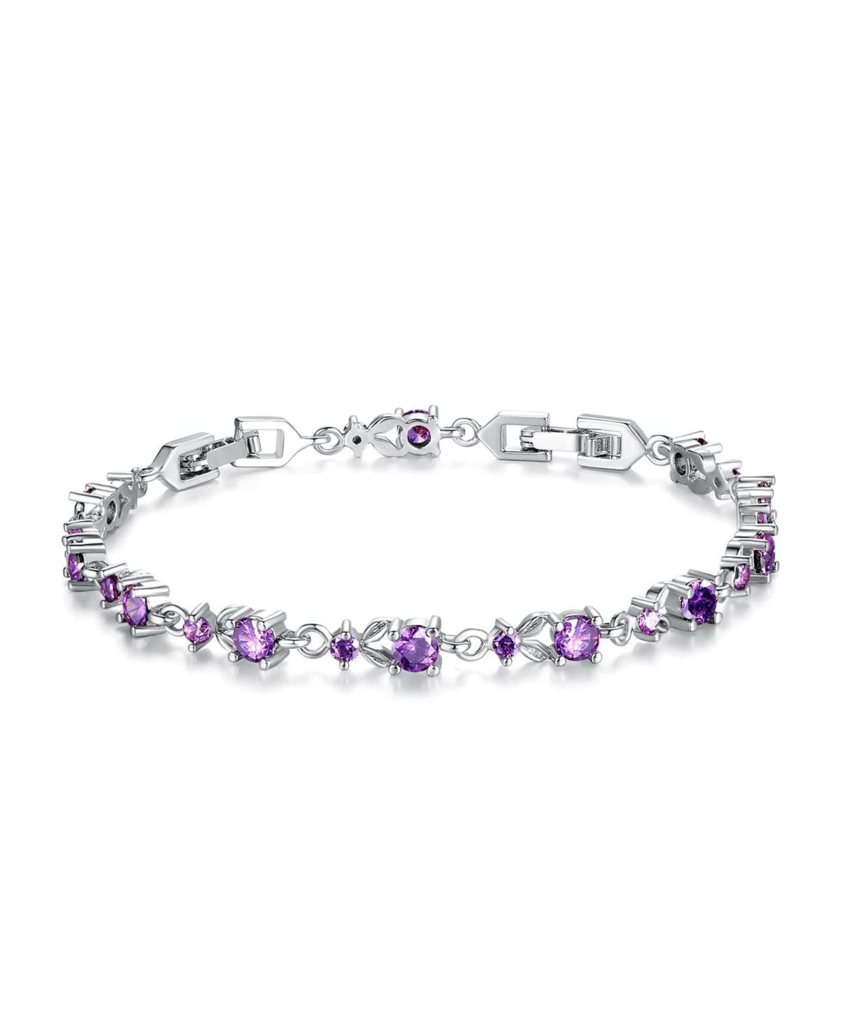 Click here for Gnuadz Plated Cz Tennis Wedding Bracelet - Violet... prices