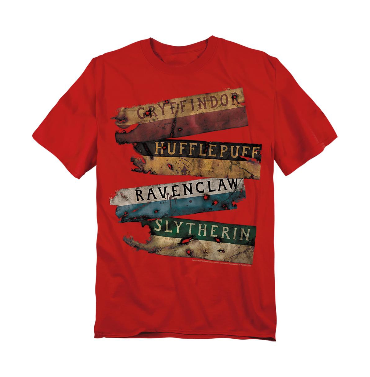 Click here for Harry Potter Mens Burnt Banners T-Shirt - Red prices