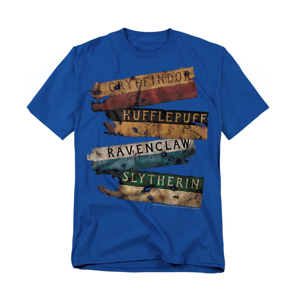 Click here for Harry Potter Mens Burnt Banners T-Shirt - Royal prices