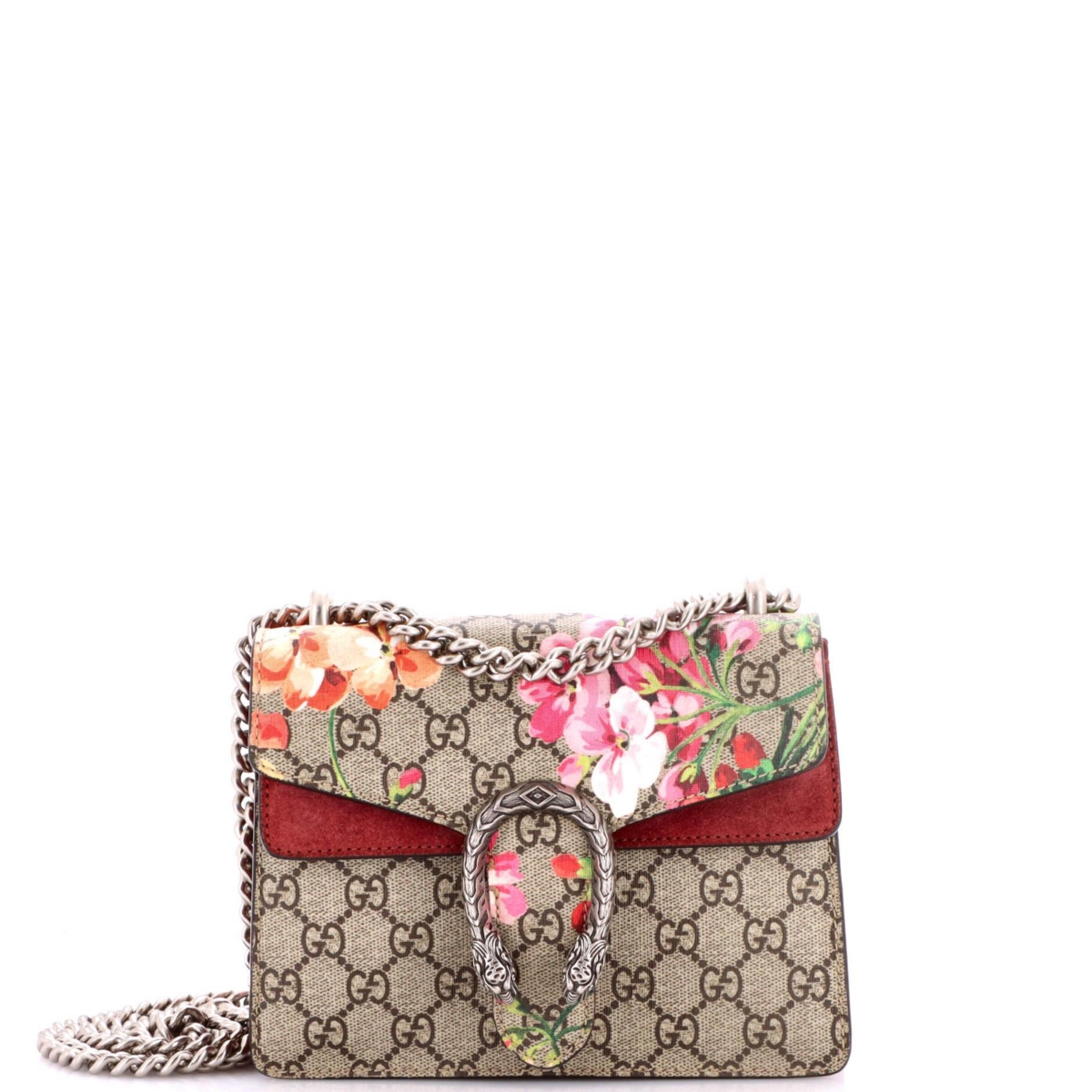 Click here for Pre-Owned Gucci Mini Dionysus Bag Blooms Print Gg... prices