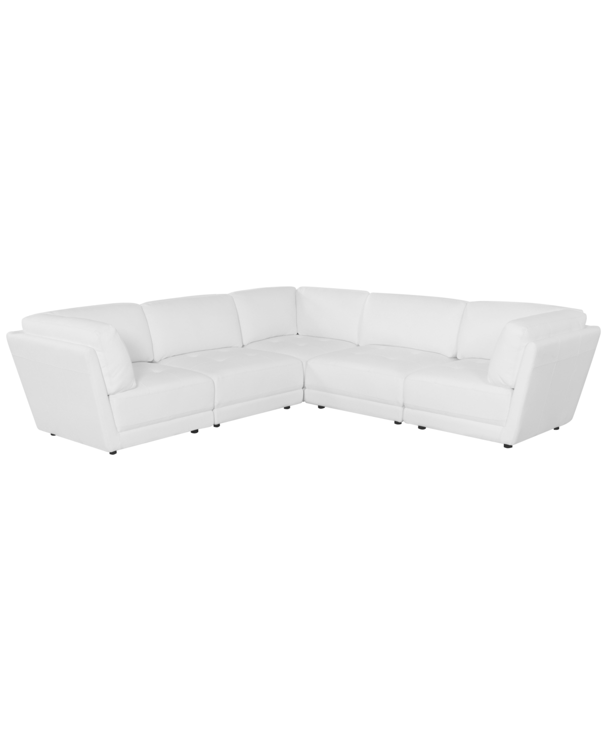 Click here for Versa 5-Pc. L-Shape Leather Sectional - White prices