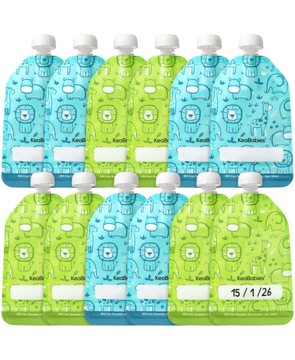 Click here for KeaBabies 12-Pack Prep Baby Food Pouch Reusable fo... prices