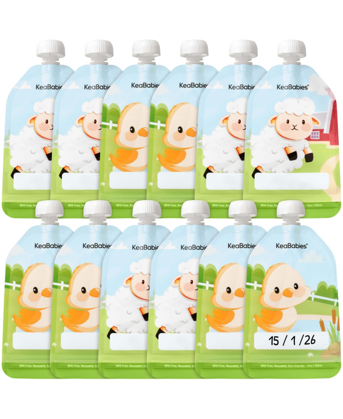 Click here for KeaBabies 12-Pack Prep Baby Food Pouch Reusable fo... prices