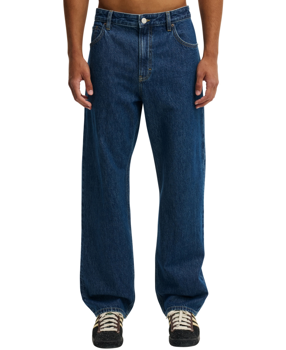 Click here for Cotton On Mens Baggy Jeans - Dark Blue prices