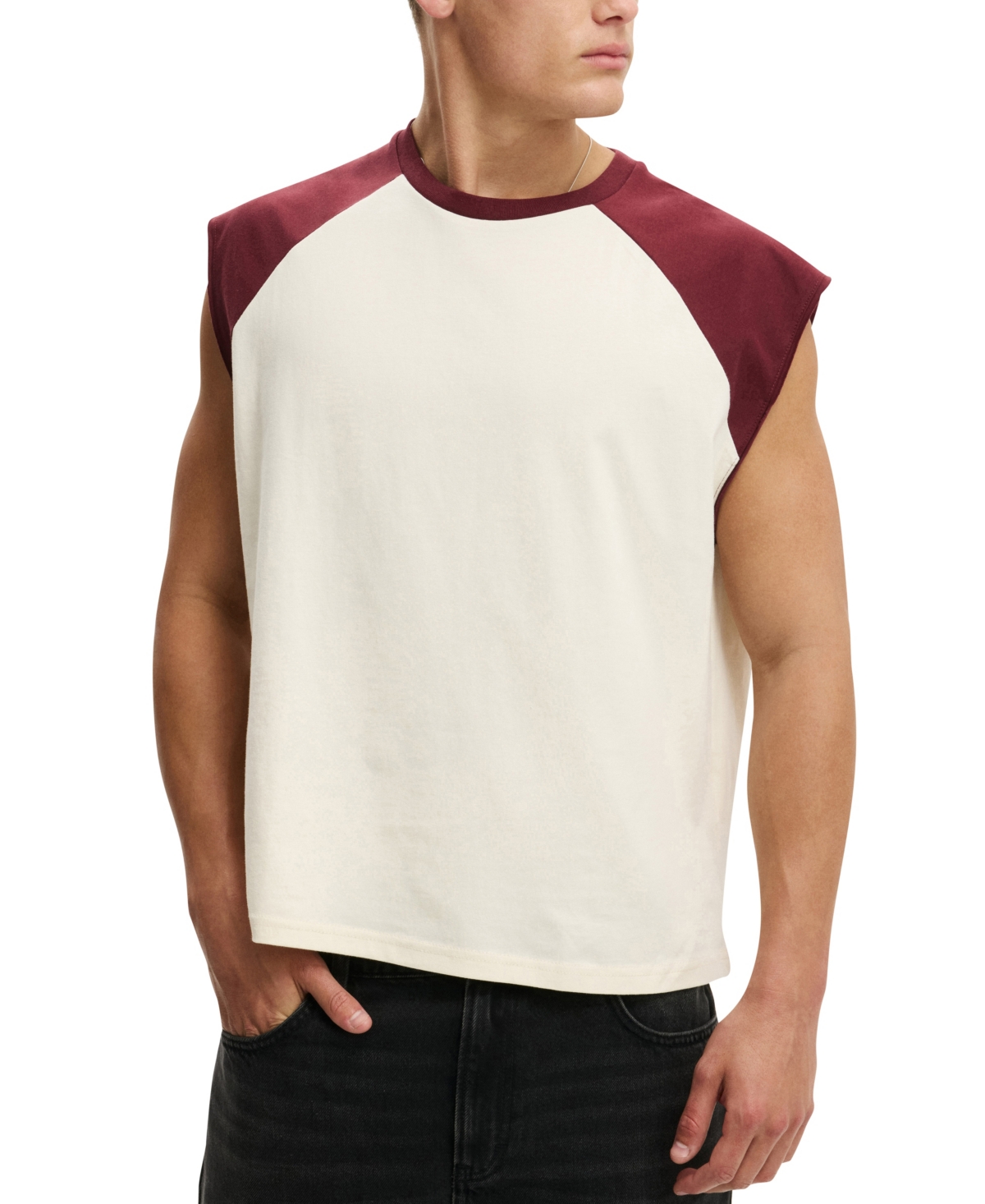 Click here for Cotton On Mens Cropped Modern-Fit Muscle T-Shirt -... prices