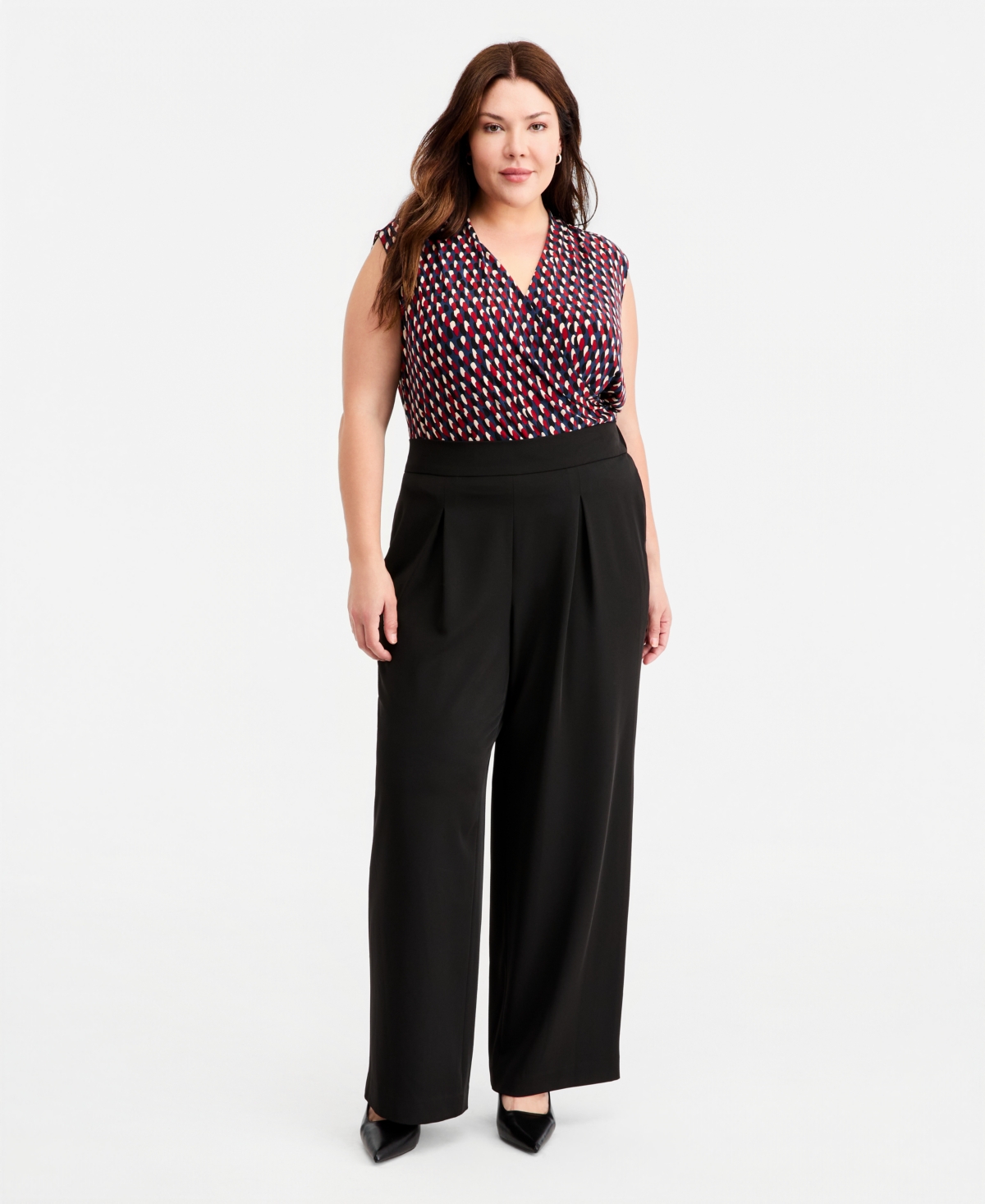 Click here for Anne Klein Plus Size Pleat-Front Wide Leg Pants -... prices