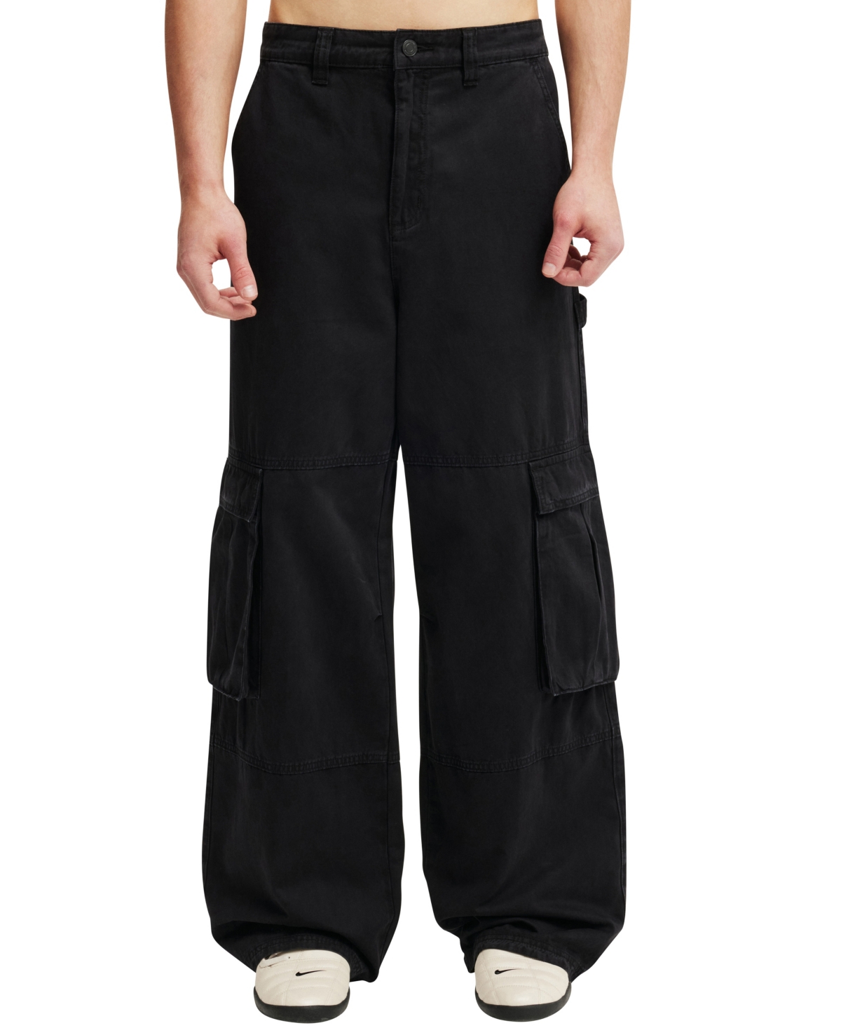 Click here for Cotton On Mens Super Baggy Cargo Pants - Black prices