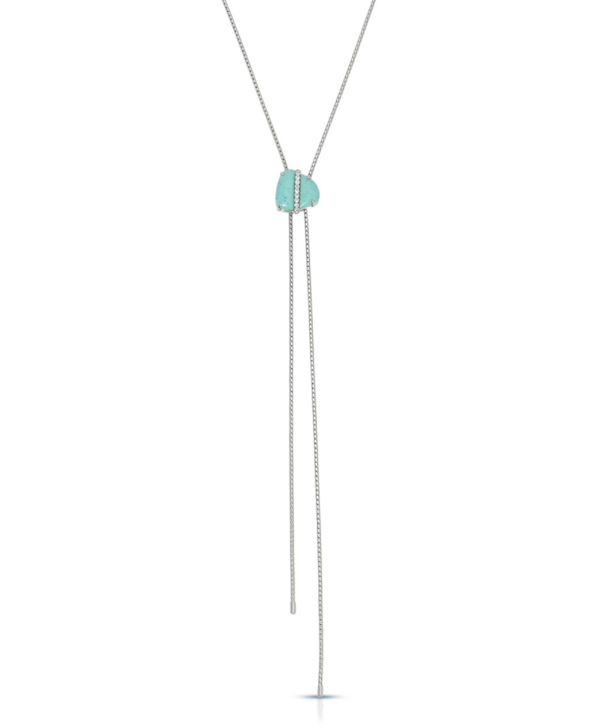 Click here for Ettika Silver-Tone Turquoise Solstice Bolo Necklac... prices