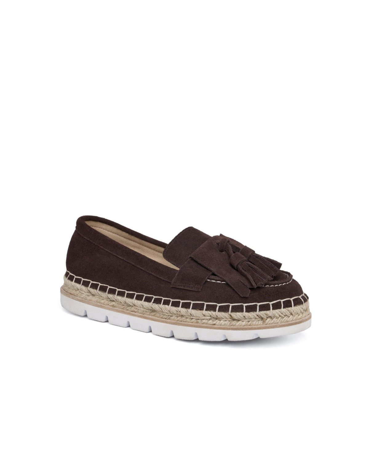Click here for JSlides Womens Benson Suede Espadrille Loafer - Br... prices