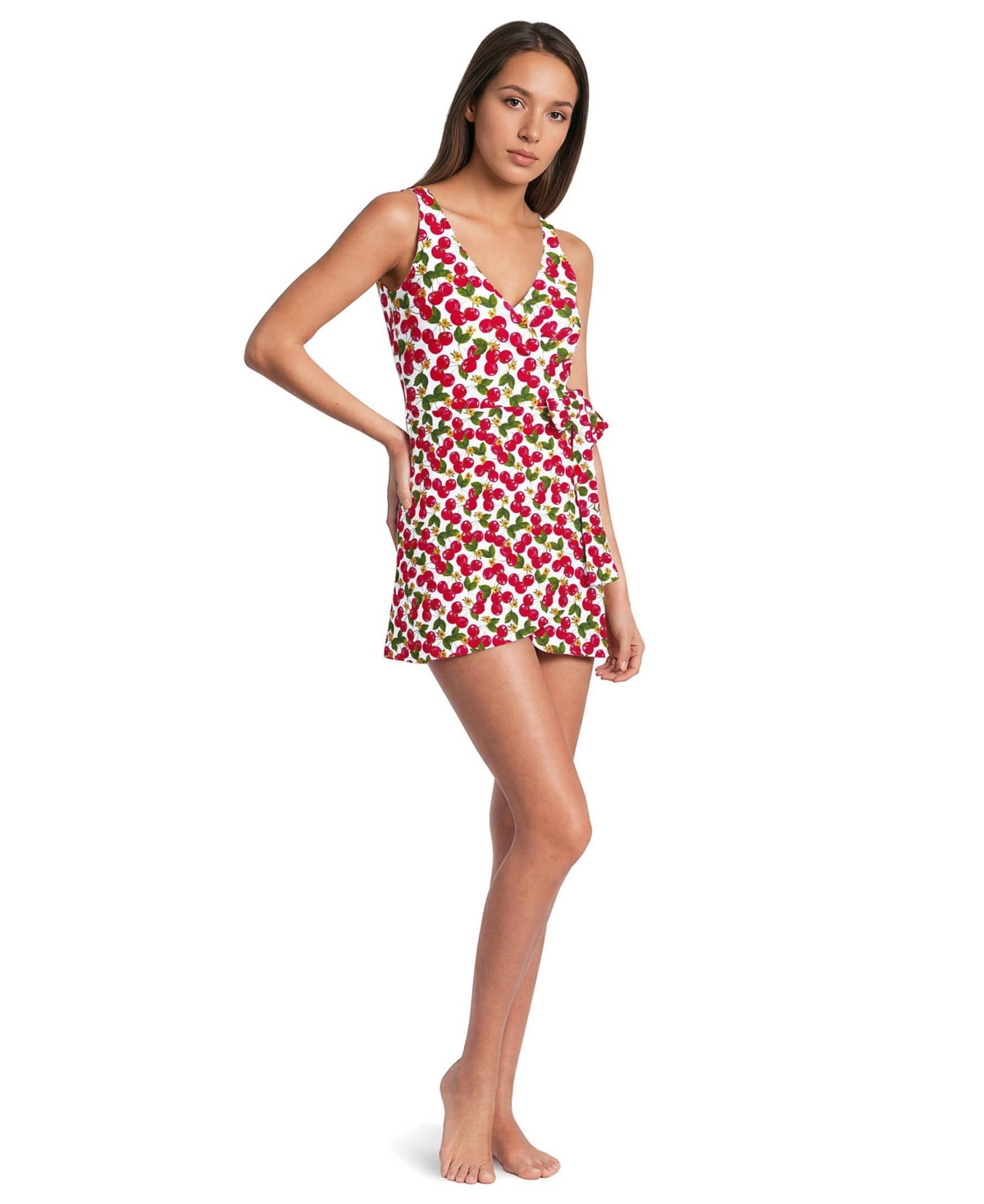 Click here for Lands End Womens Side Tie Mini Swim Dress Swimsuit... prices