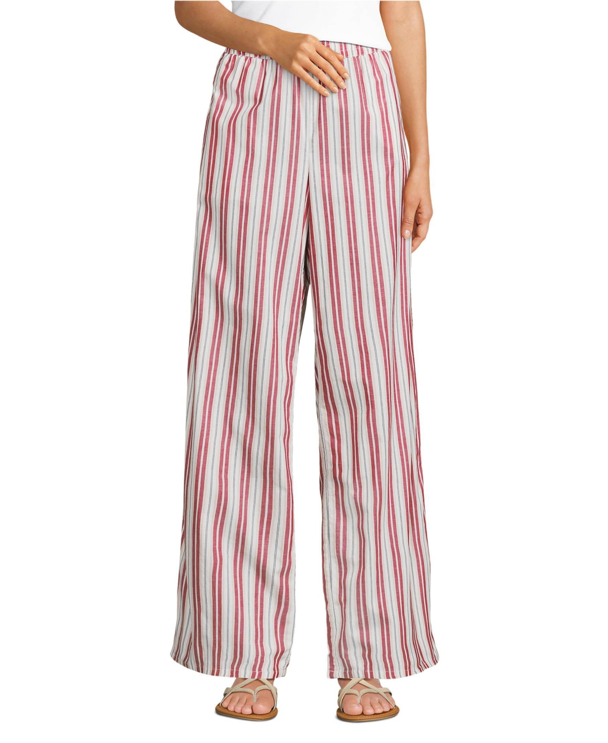 Click here for Lands End Womens Poplin High Rise Extra Wide Leg P... prices