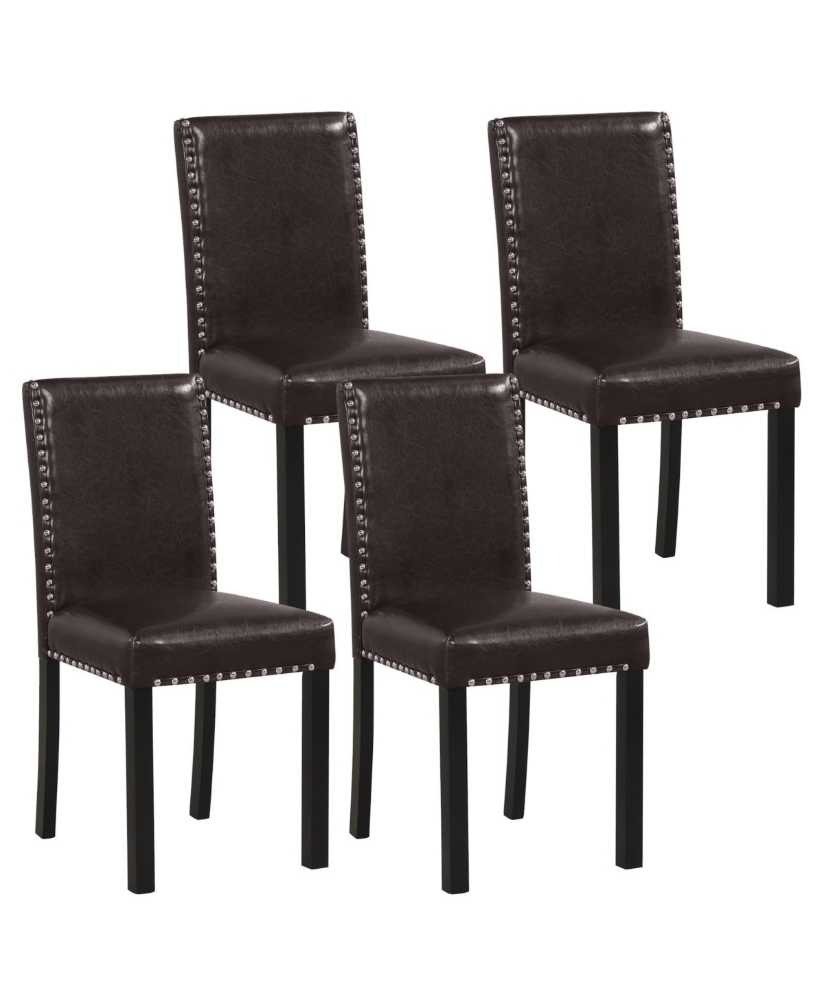 Click here for Slickblue Dining Chairs Set of 4 Faux Leather Upho... prices