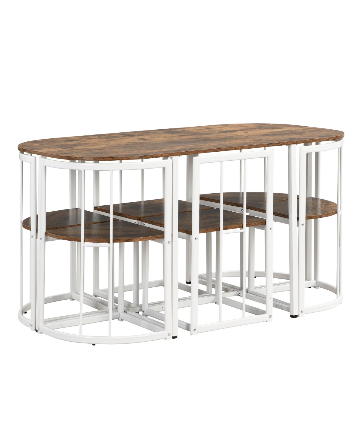 Click here for Clihome Modern 7-Piece Dining Table Set with Faux... prices