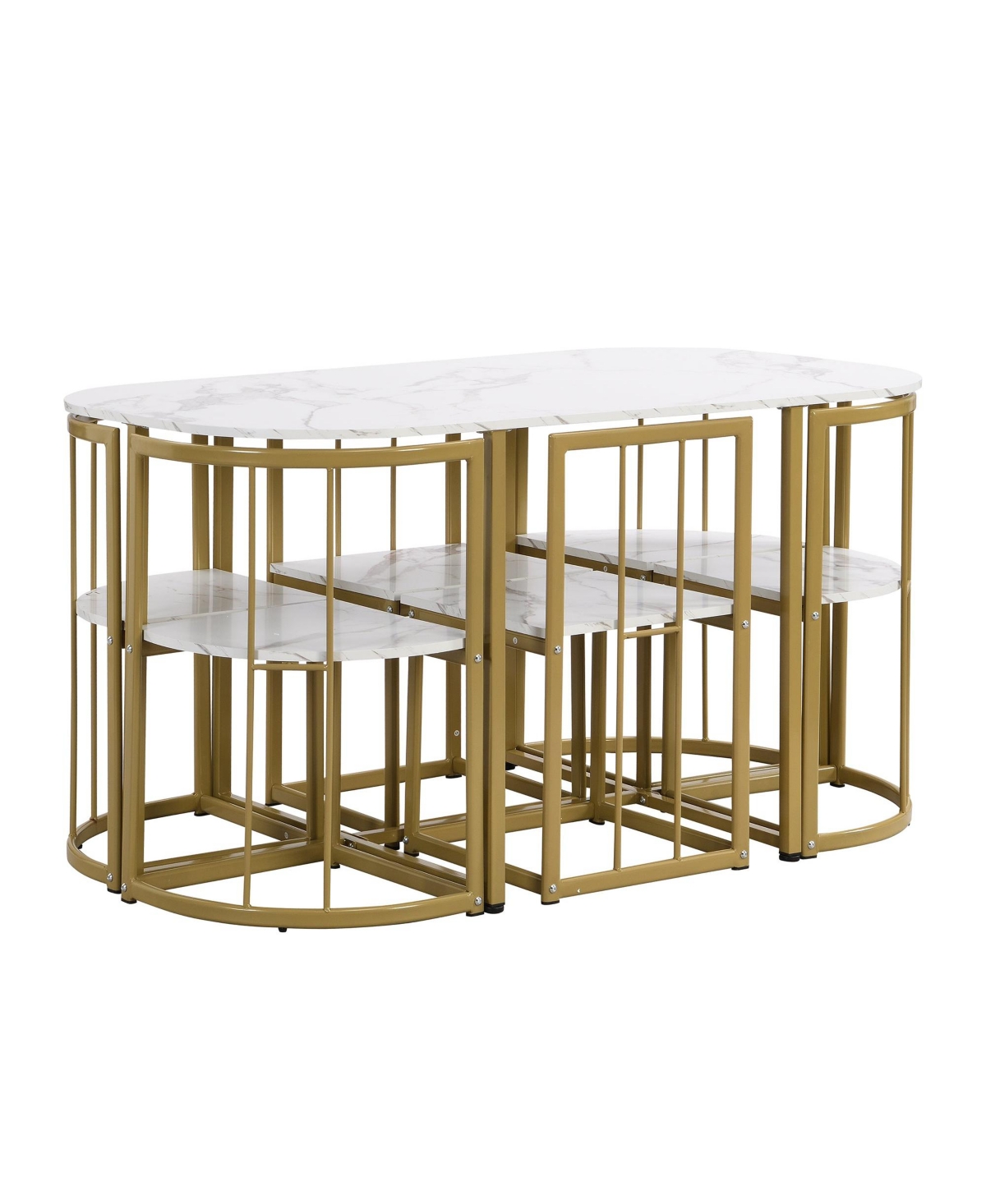 Click here for Clihome Modern 7-Piece Dining Table Set with Faux... prices