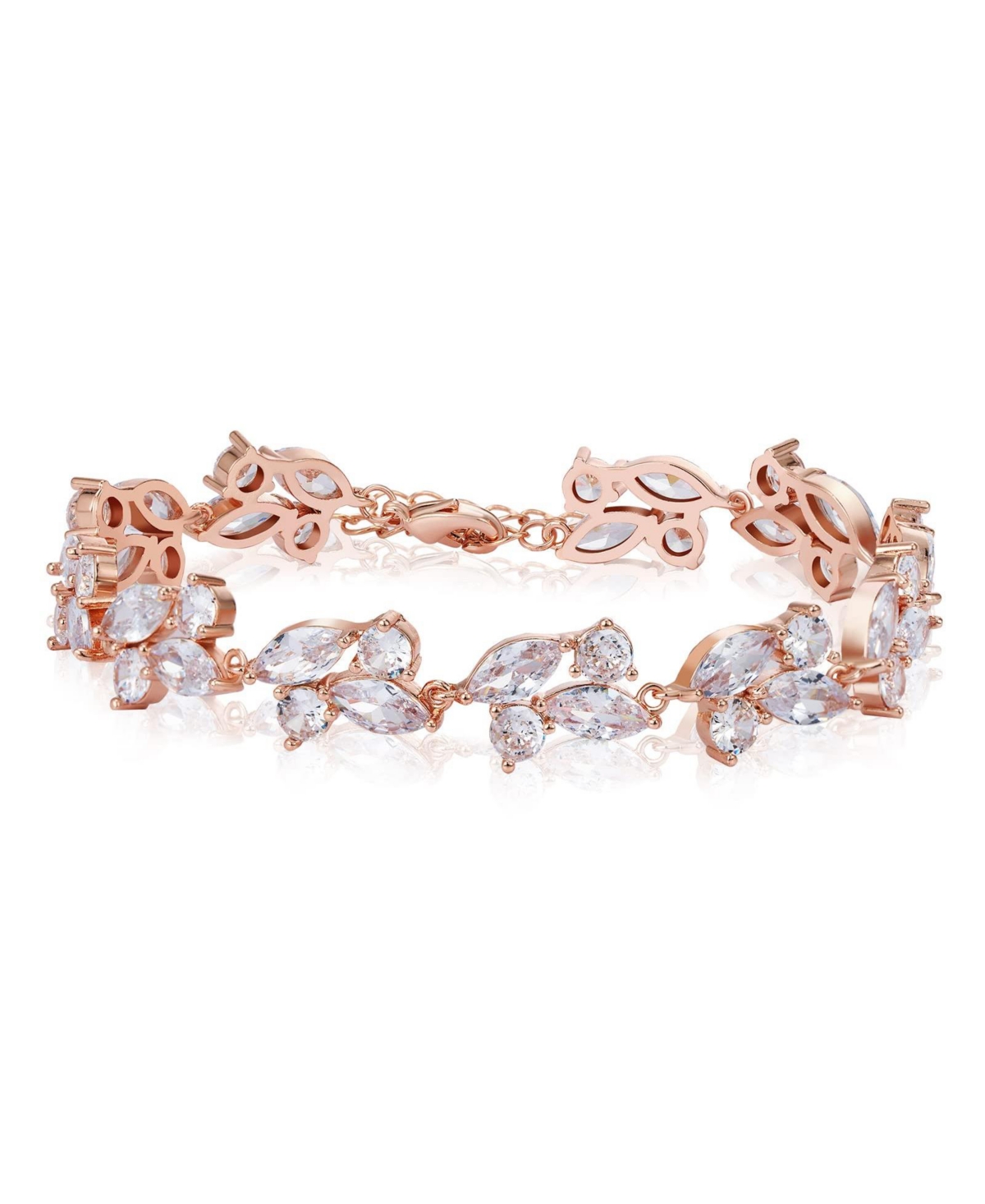 Click here for Gnuadz Marquise Crystal Bridal Bracelet - Rose gol... prices