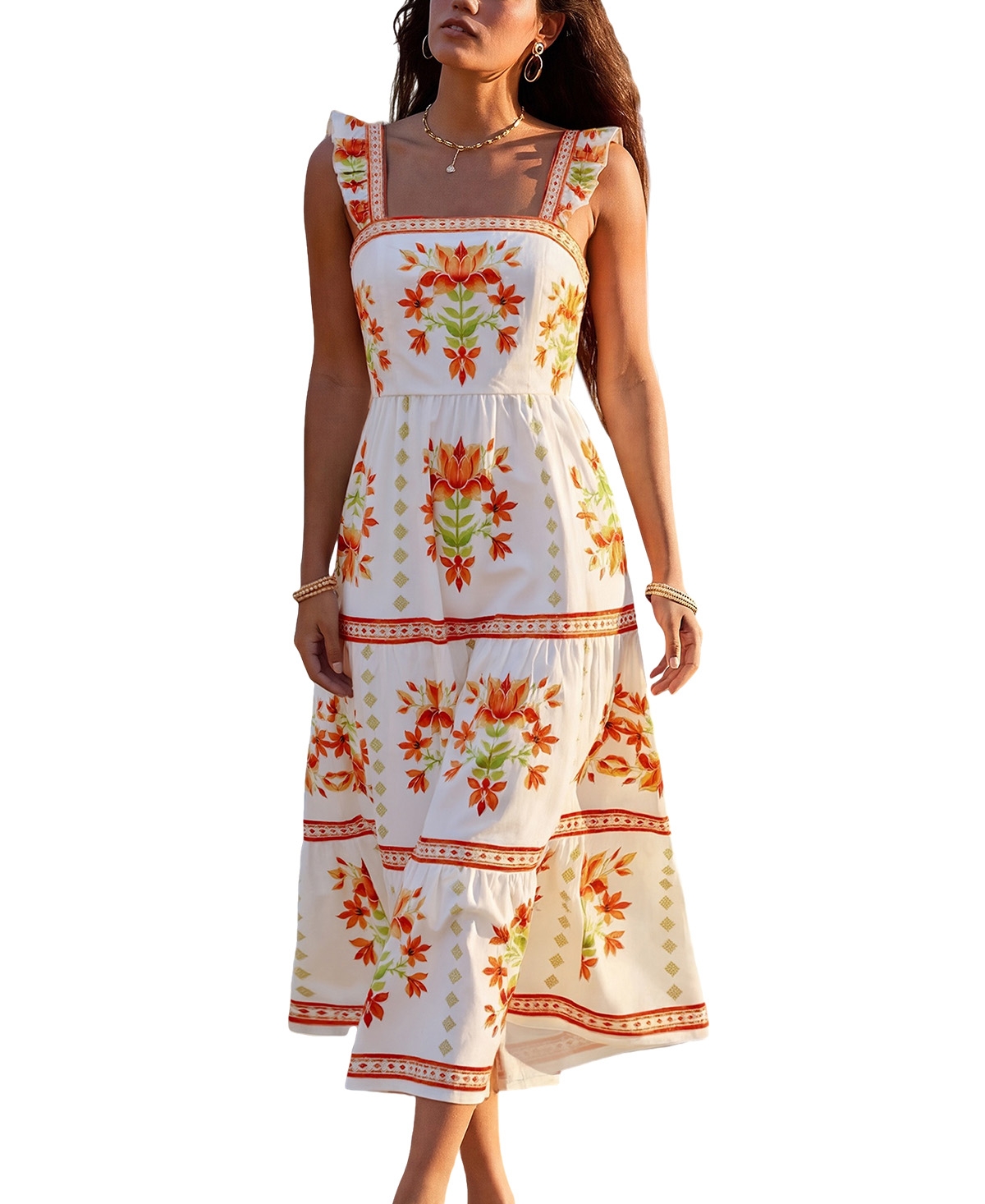 Click here for Cupshe Womens Cruising All Day Floral Maxi Beach D... prices