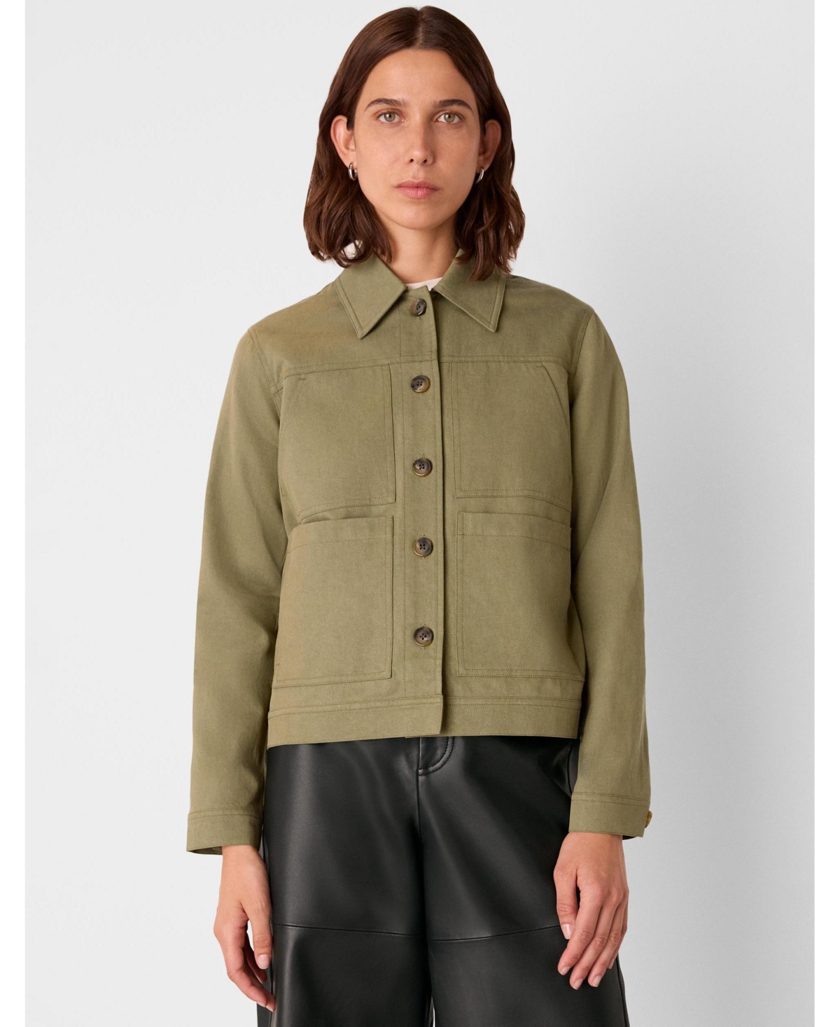 Click here for Whistles Womens Mia Pocket Detail Jacket prices