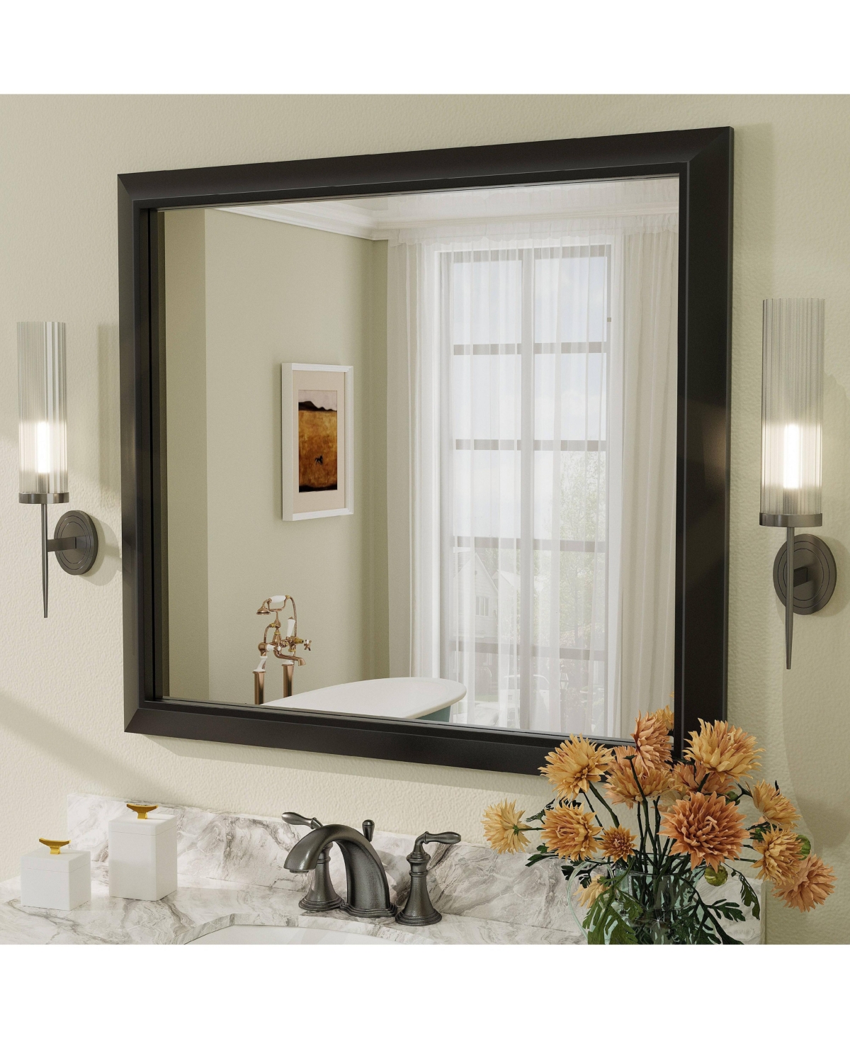 Click here for Apmir 36 x 40 Inch Thick Metal Framed Wall Mirrors... prices