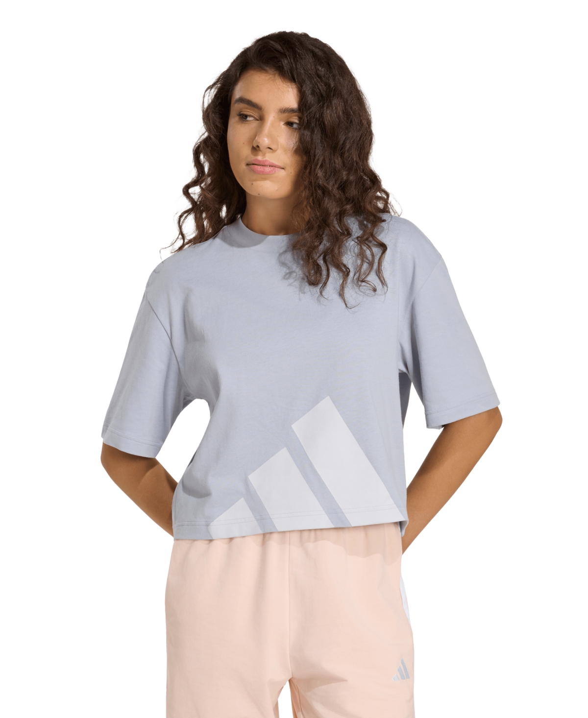 Click here for adidas Womens Cotton Logo Boxy Short-Sleeve T-Shir... prices