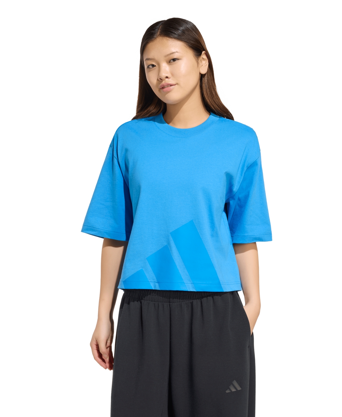 Click here for adidas Womens Cotton Logo Boxy Short-Sleeve T-Shir... prices