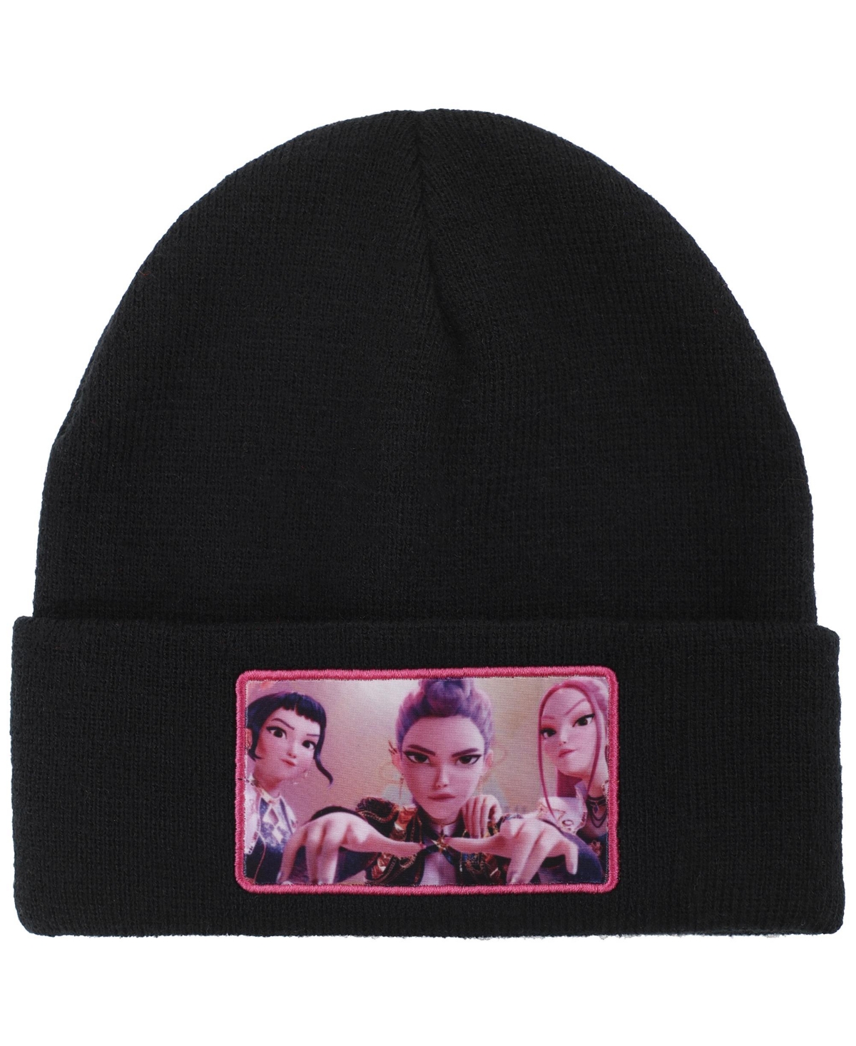 Click here for KPop Demon Hunters Mens Huntr/x Black Cuff Knit Be... prices