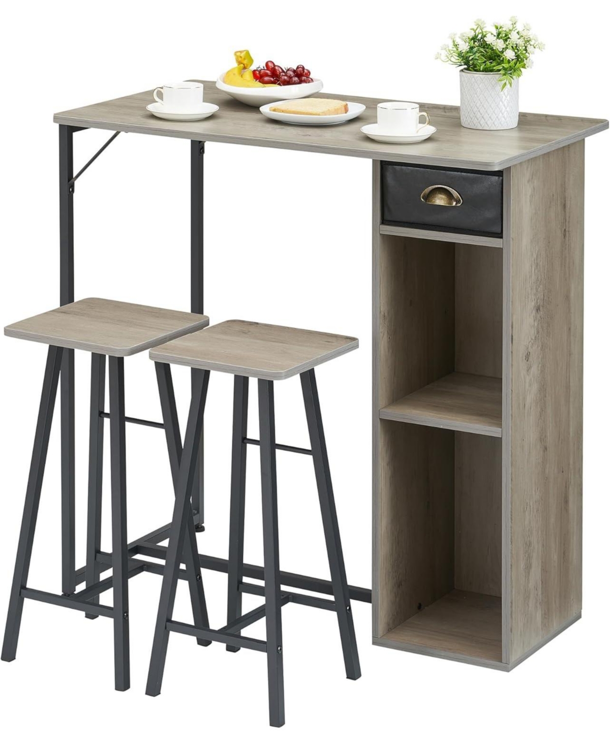 Click here for gaomon 3 Piece Kitchen Dining Table Set - Counter... prices