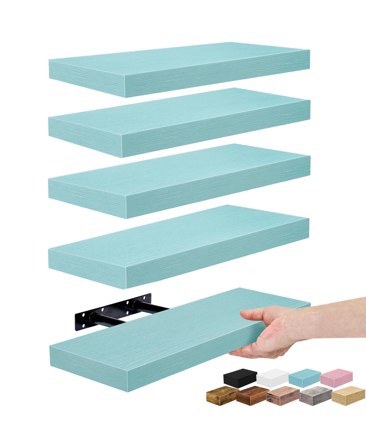 Click here for Sorbus 5 Pack Wall Mounted Floating Shelves - for... prices