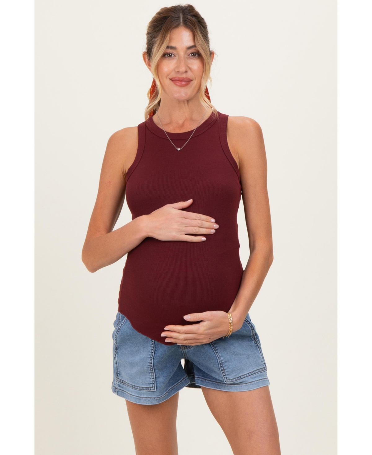 Click here for Pinkblush Maternity Medium Denim Pull On Patch Poc... prices