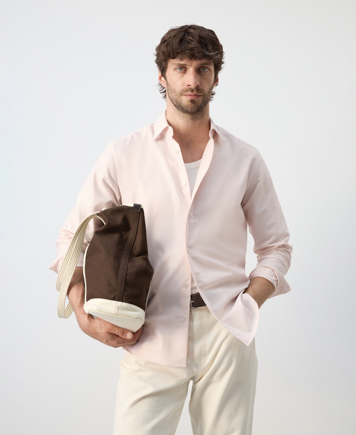 Click here for Mango Mens Cotton Regular-Fit Embroidered Shirt -... prices