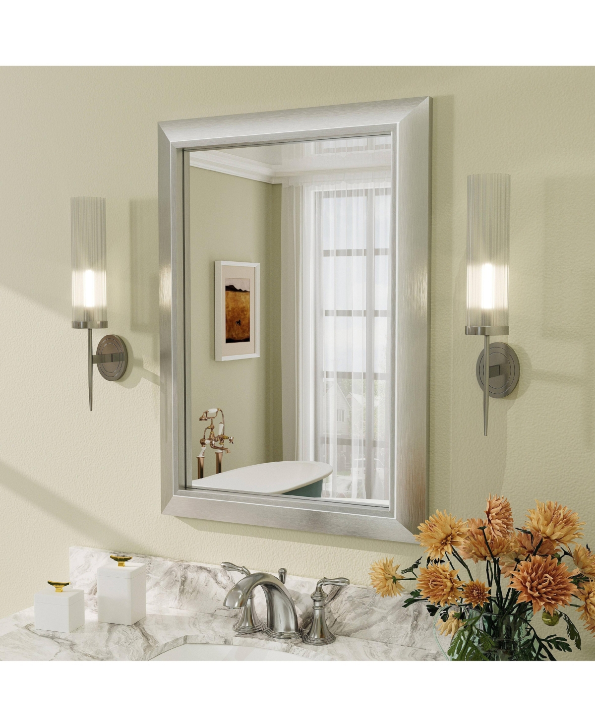 Click here for Apmir 20 x 28 Inch Thick Metal Framed Wall Mirrors... prices