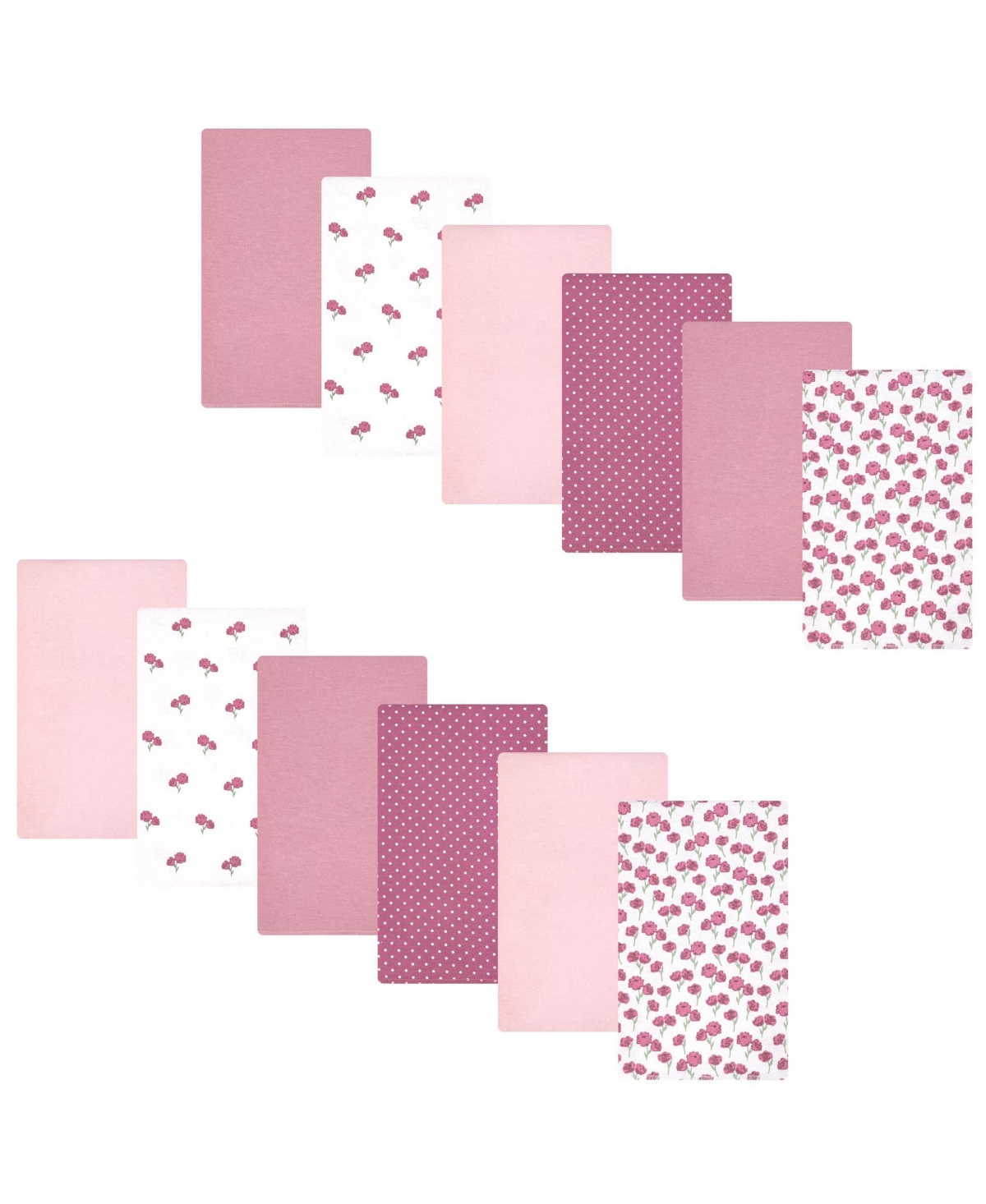Click here for Hudson Baby Girl Cotton Poly Flannel Burp Cloths B... prices