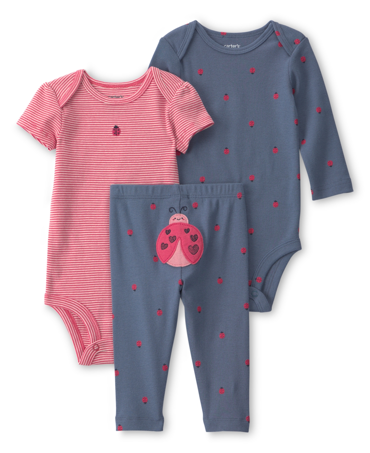 Click here for Carters Baby Girls Ladybug Bodysuit & Pant 3-Piece... prices