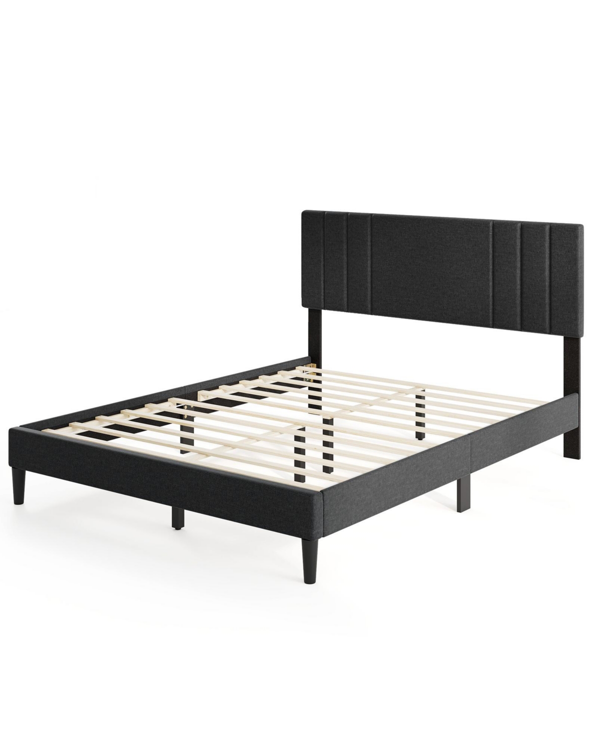 Click here for Slickblue Wooden Slat Bed Frame with Vertical Tuft... prices