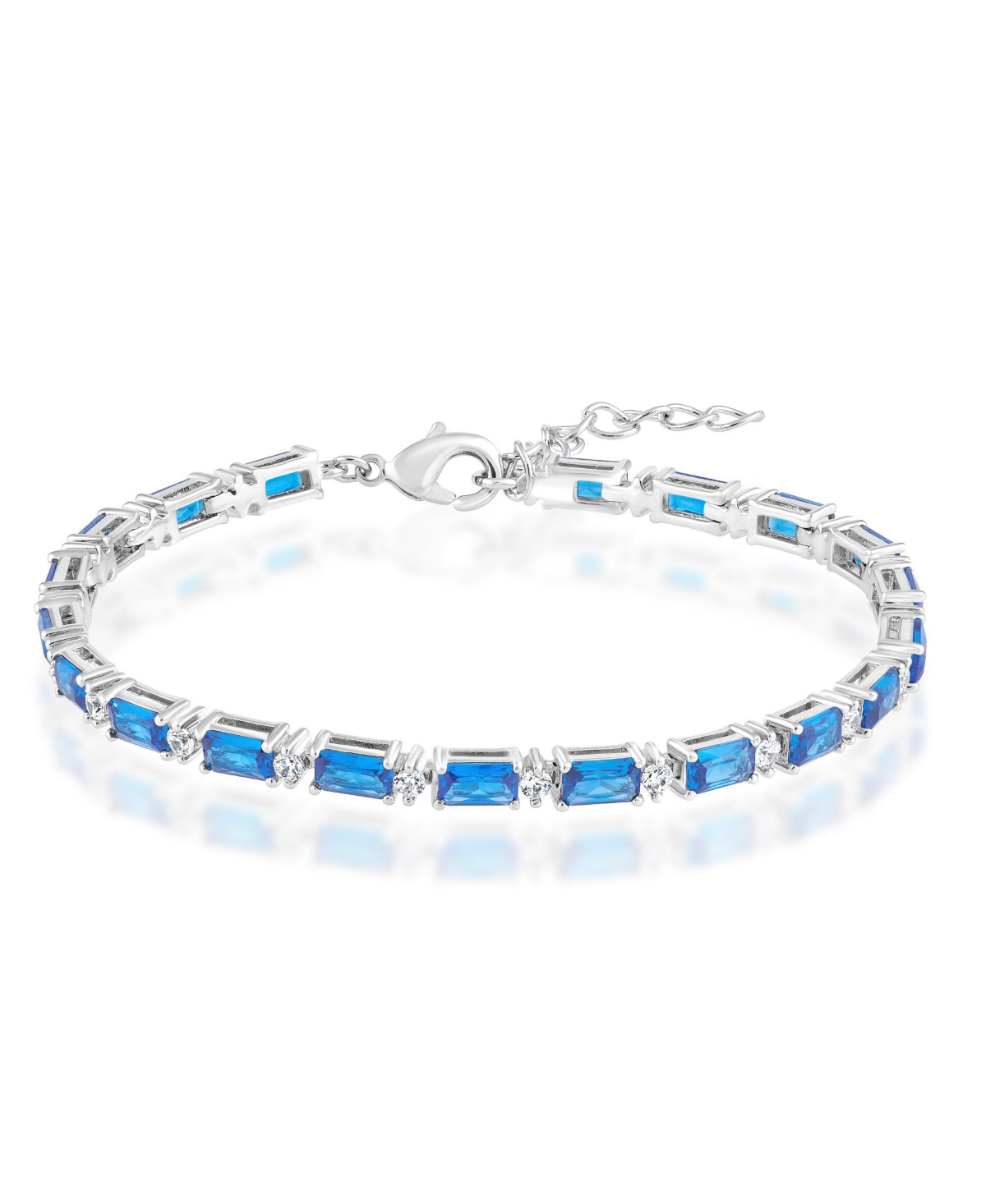 Click here for Simona Emerald-Cut and Round Cz Tennis Bracelet -... prices