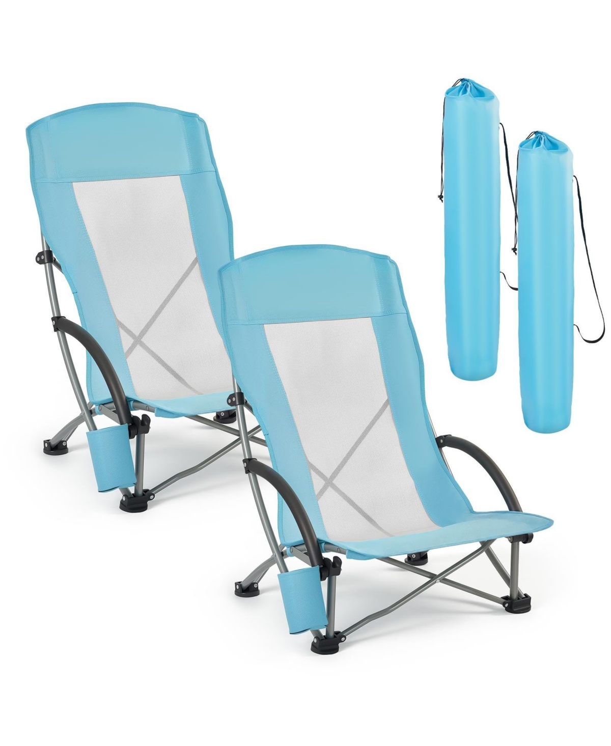 Click here for Mecale Folding Beach Chair High Back 330 lbs with... prices