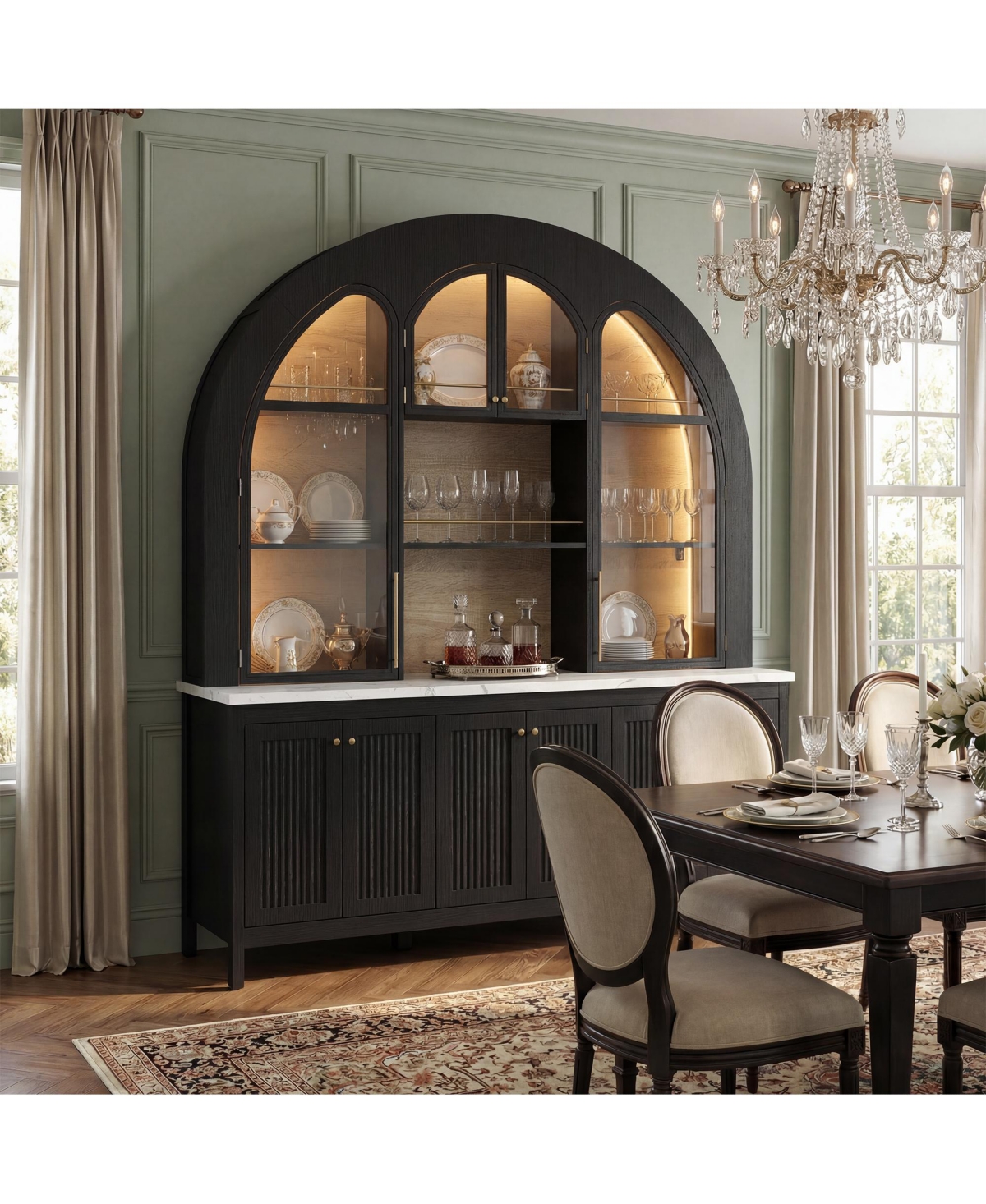 Click here for Homsee Modern Cabinet with Bluetooth Led Lighting... prices