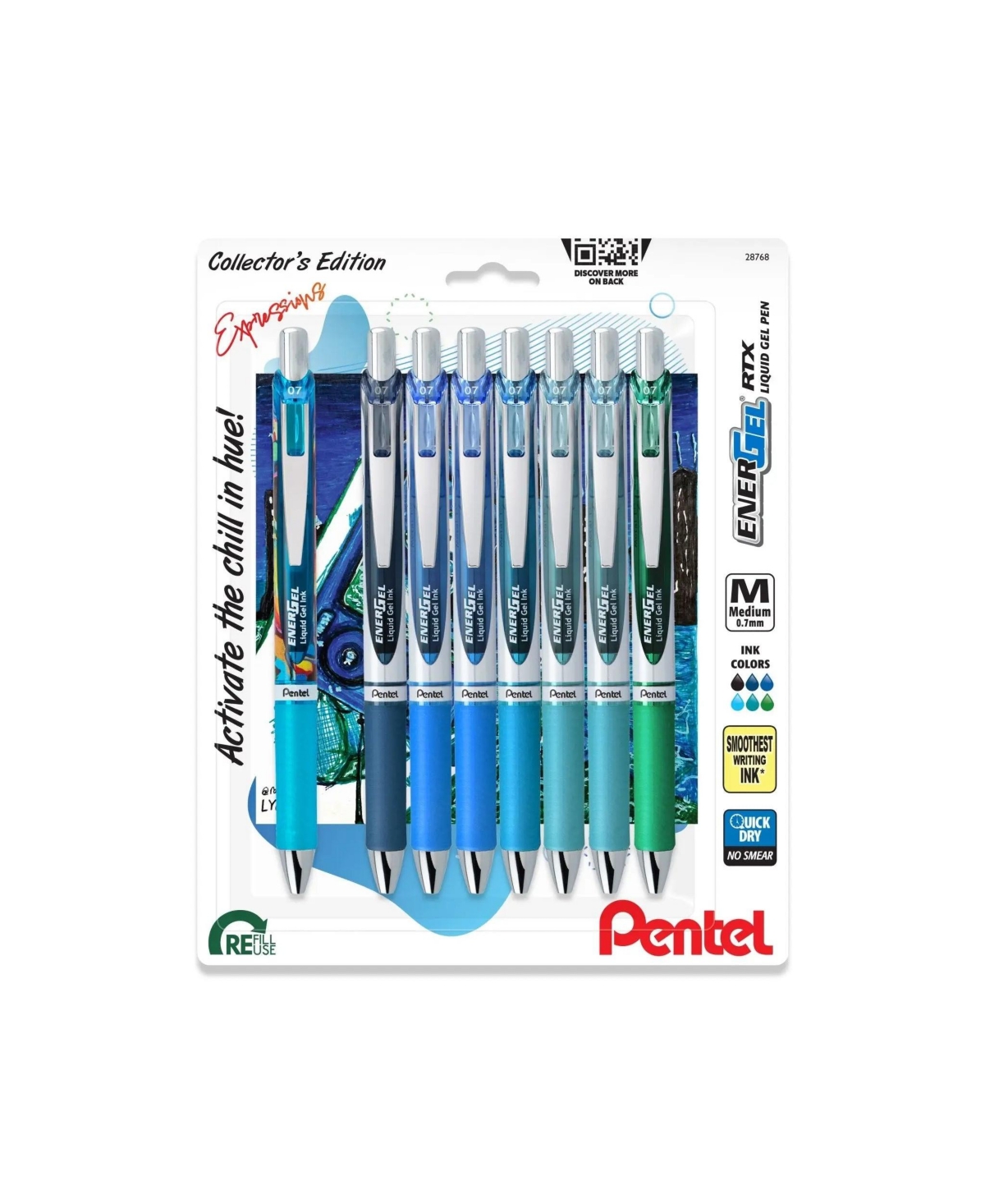 Click here for Pentel EnerGel Expressions .7mm Medium Chill Mix 8... prices