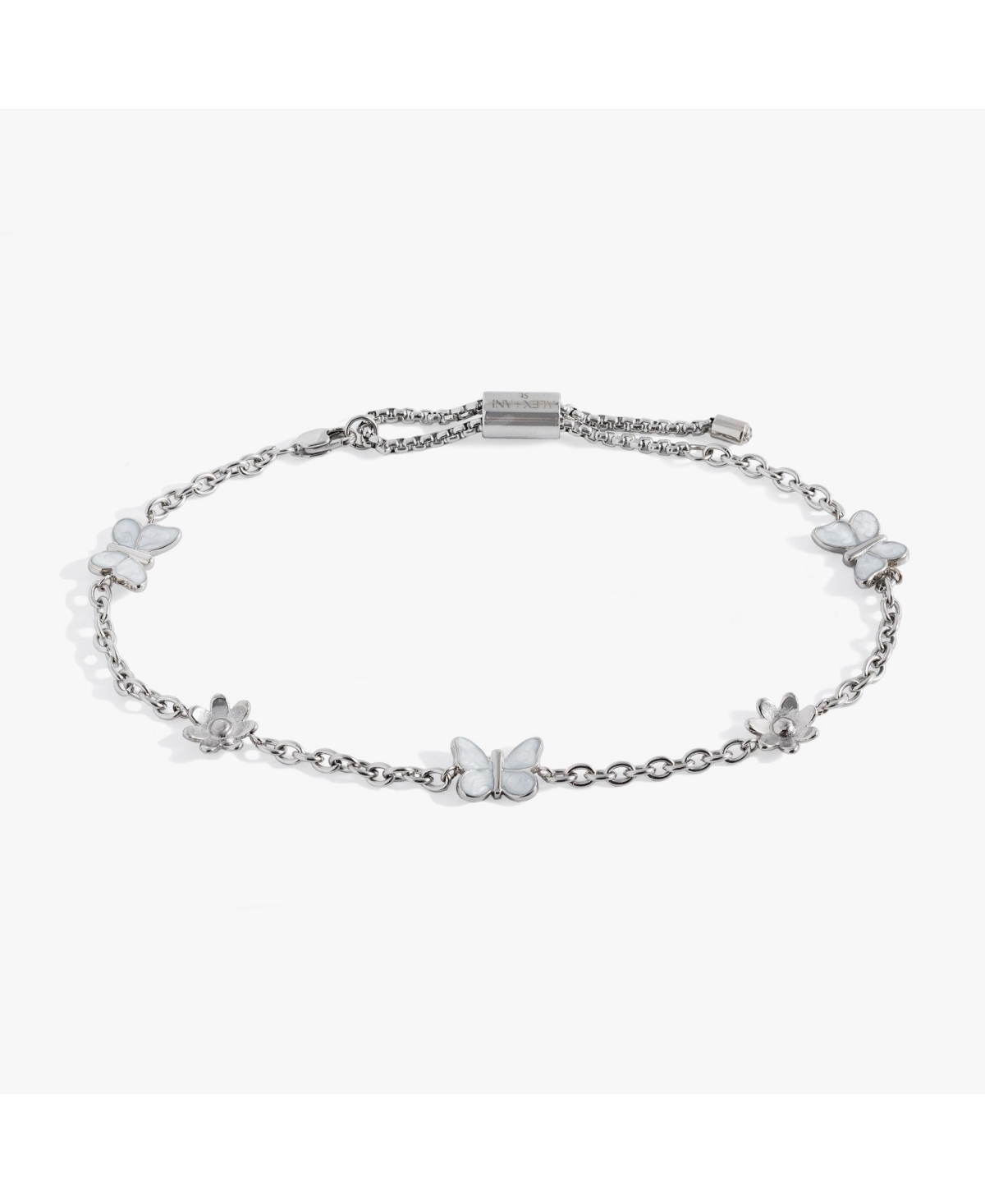 Click here for Alex and Ani Butterfly and Flower Anklet - Silver prices