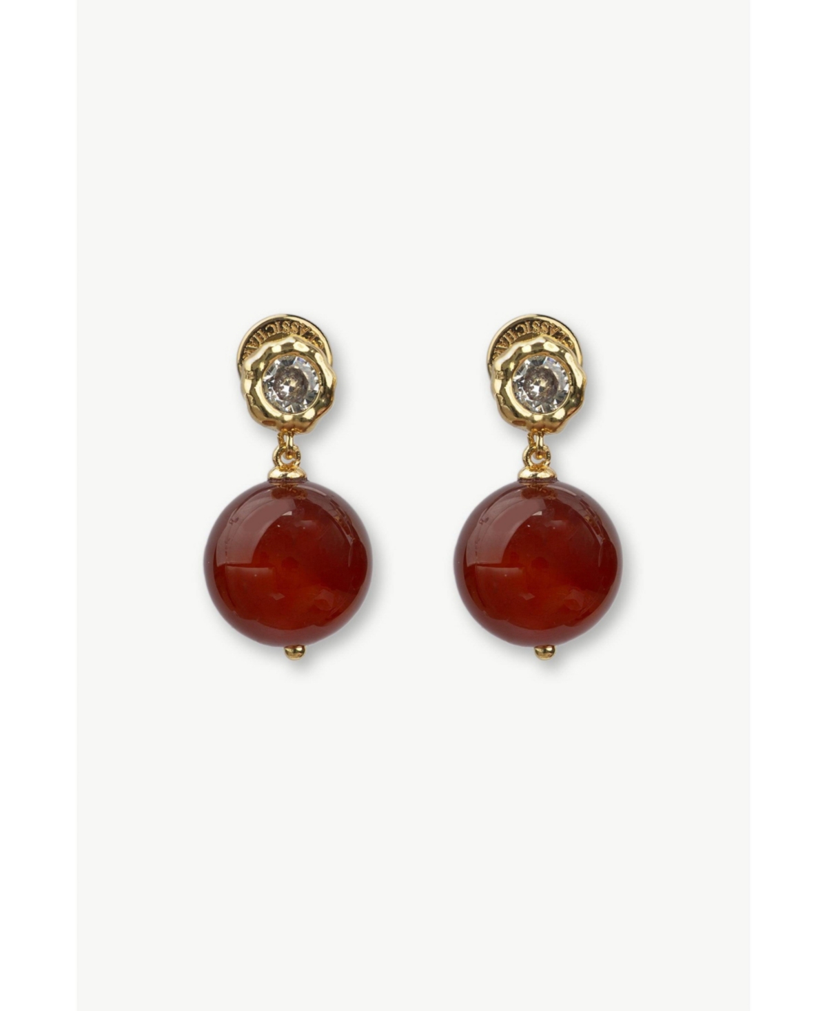 Click here for Classicharms Ophelia Red Agate Bead Drop Earrings... prices