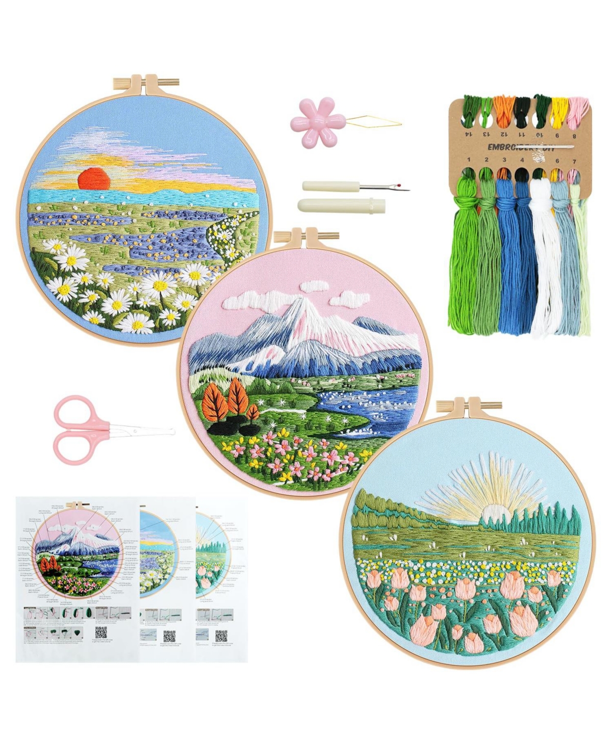 Click here for Gnuadz Embroidery Kit Floral Sunshine Pattern Diy... prices