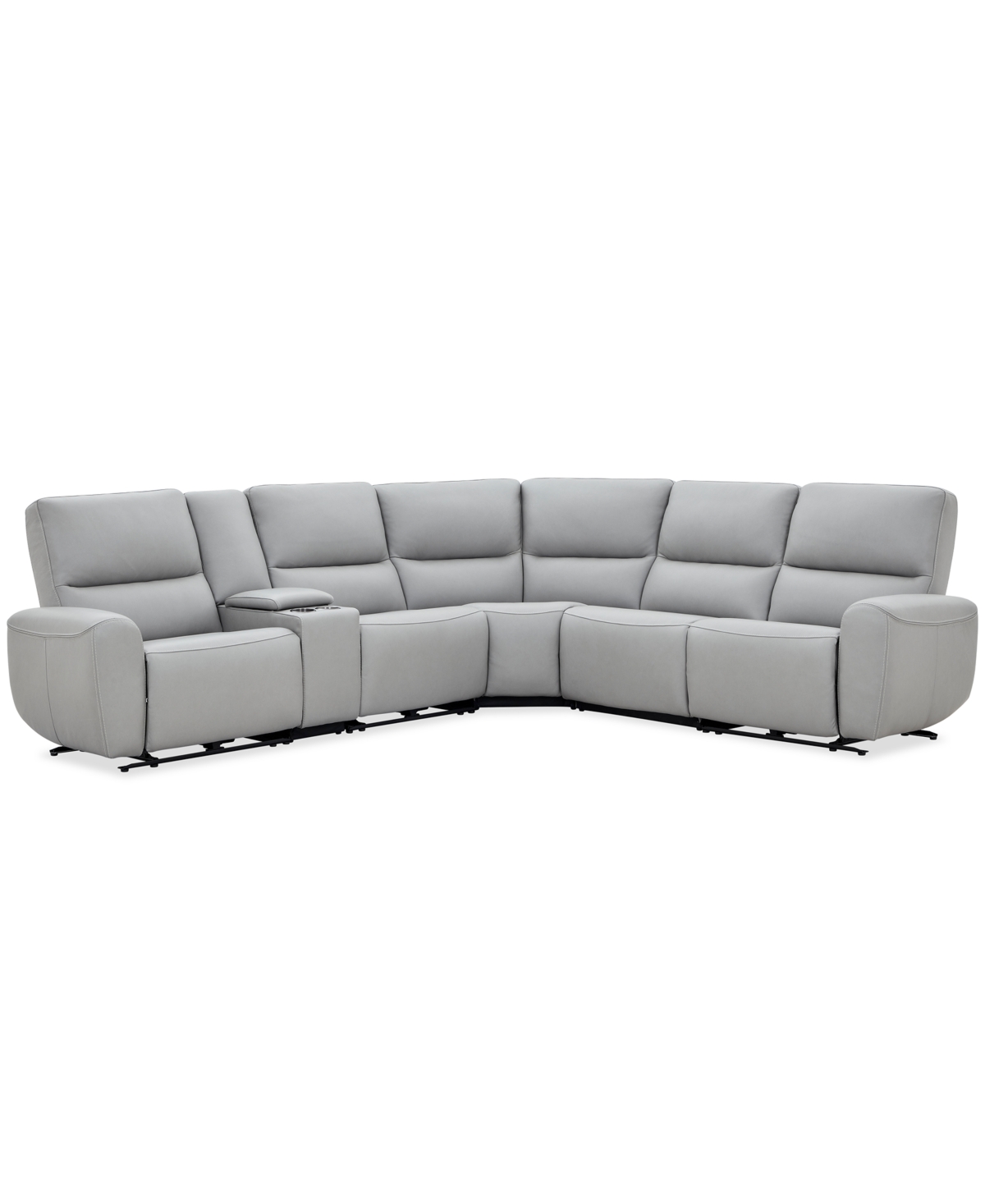 Click here for Symond 6-Piece Leather 3 Power Motion L-Shape Sect... prices