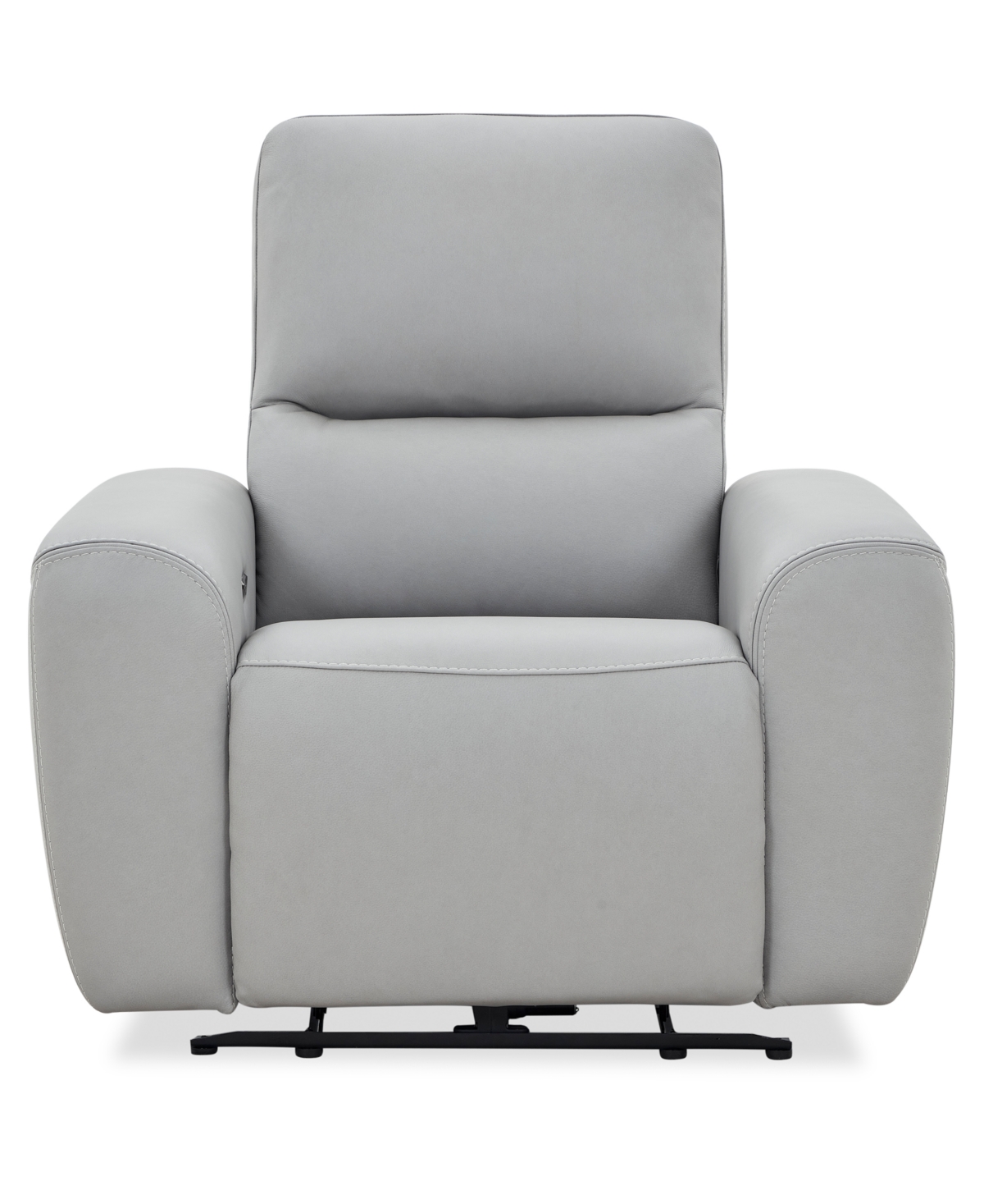 Click here for Symond 41 Leather Power Reclining Chair - Light Gr... prices